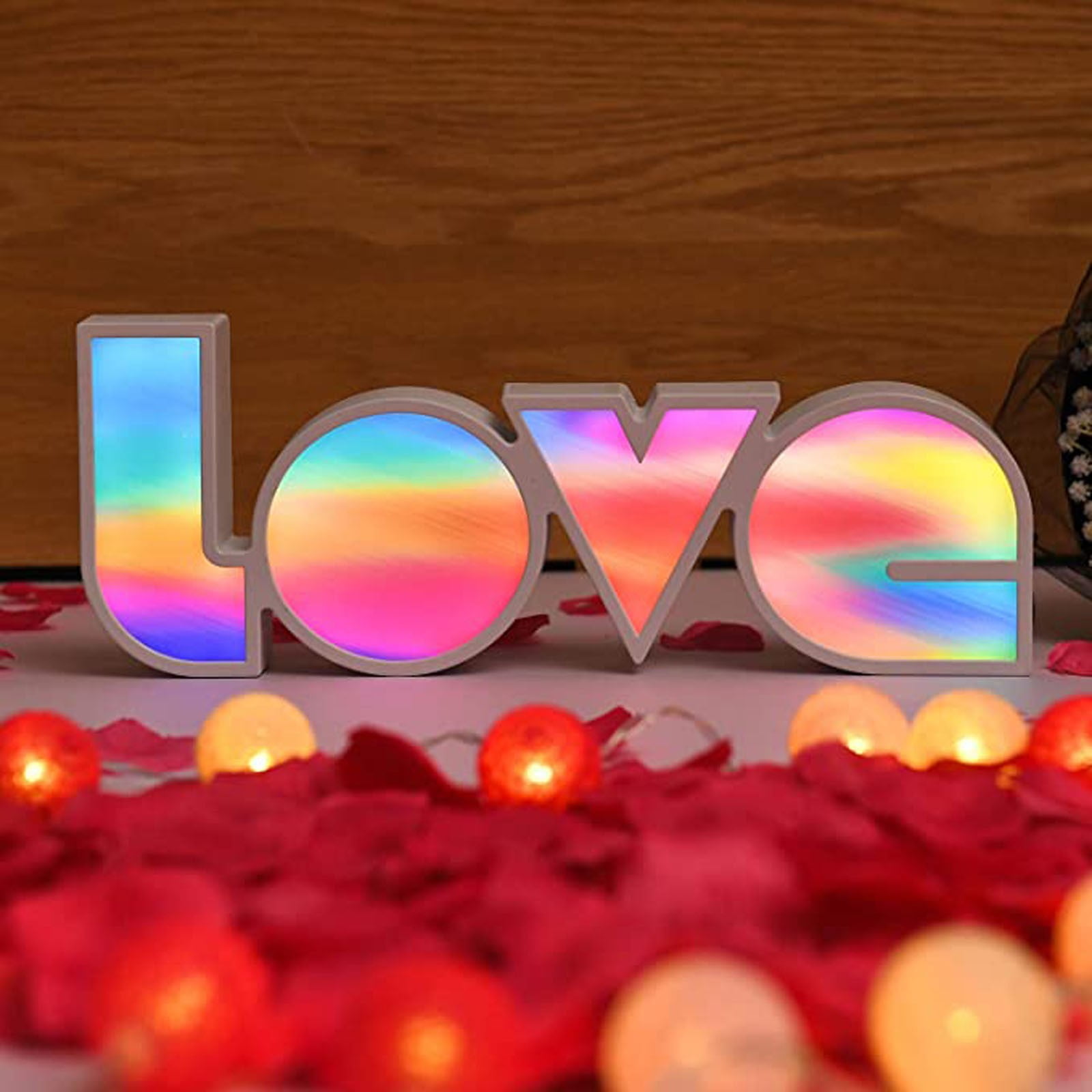 Floleo Love Neon Sign Lights - LED Love Marquee Signs Lamp - Love Sign ...