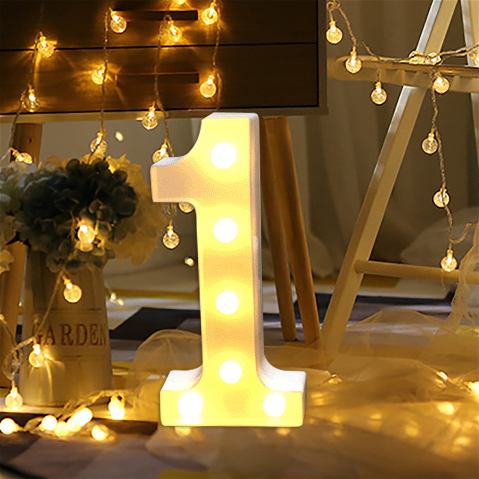 Floleo Marquee Light Up Numbers,LED Large Numbers Letters Sign 26 ...
