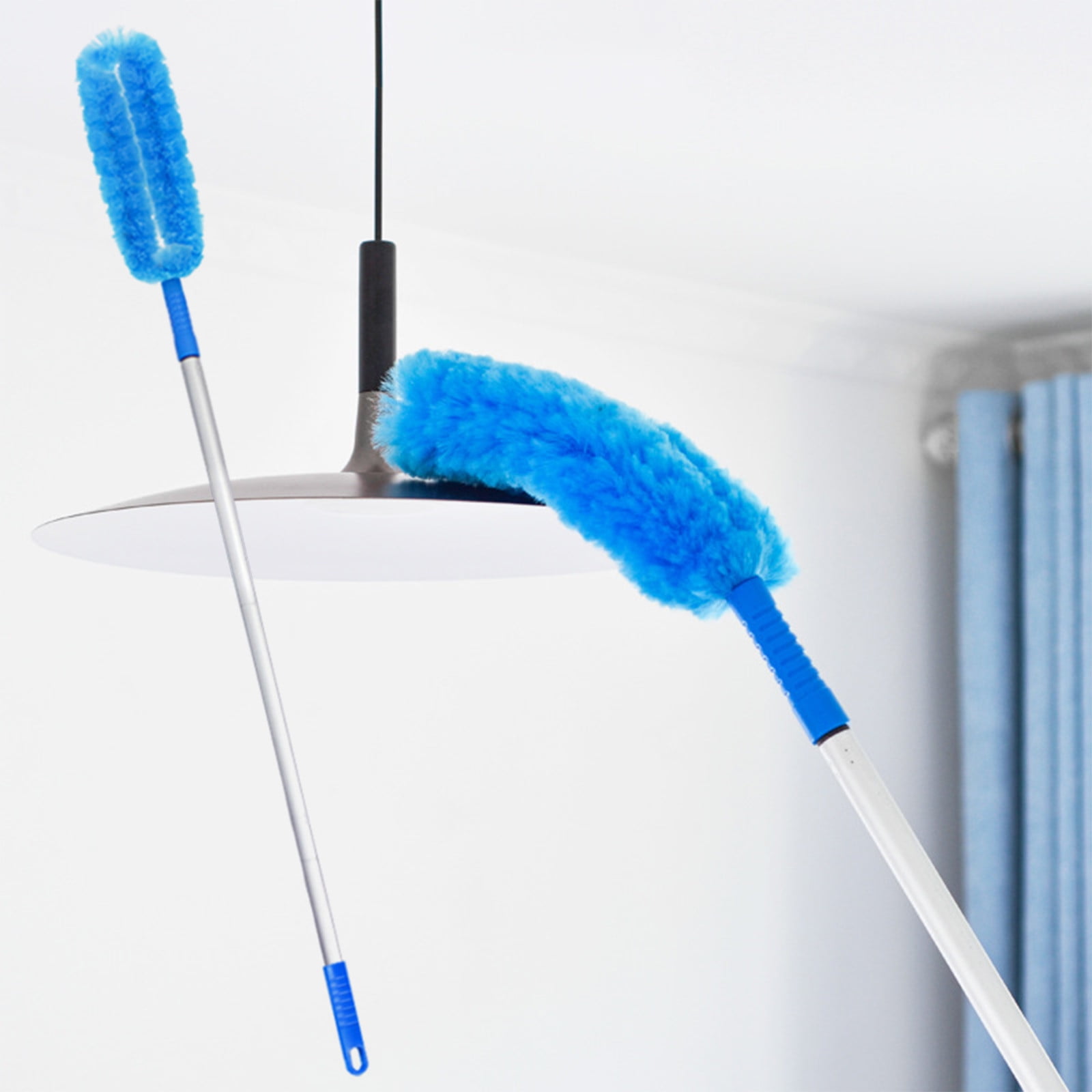 Floleo Microfiber Duster with Extension Pole, Washable Bendable Head ...