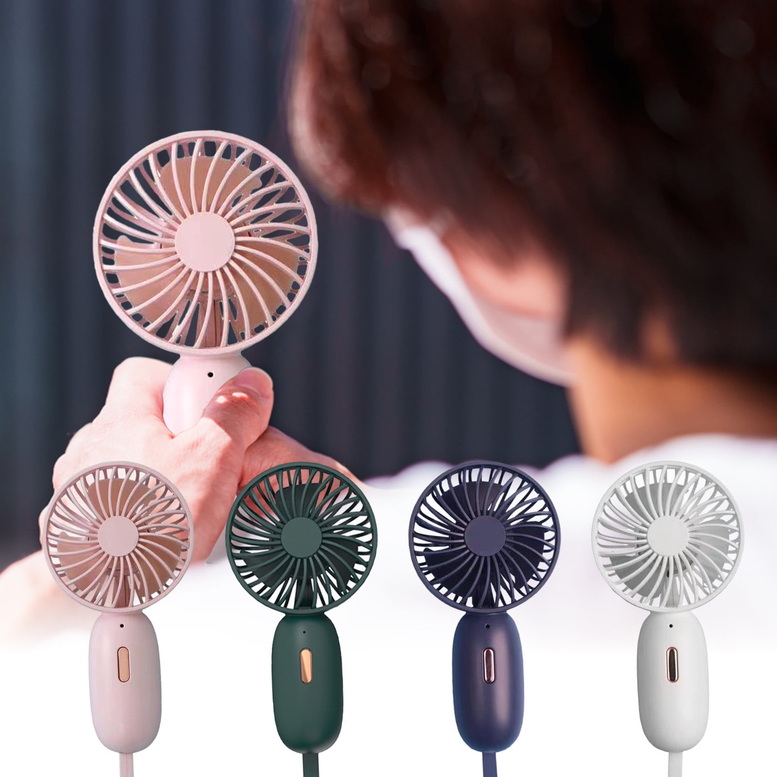 Floleo Mini Portable Fan Cute Handheld Fan Battery Operated Lightweight ...