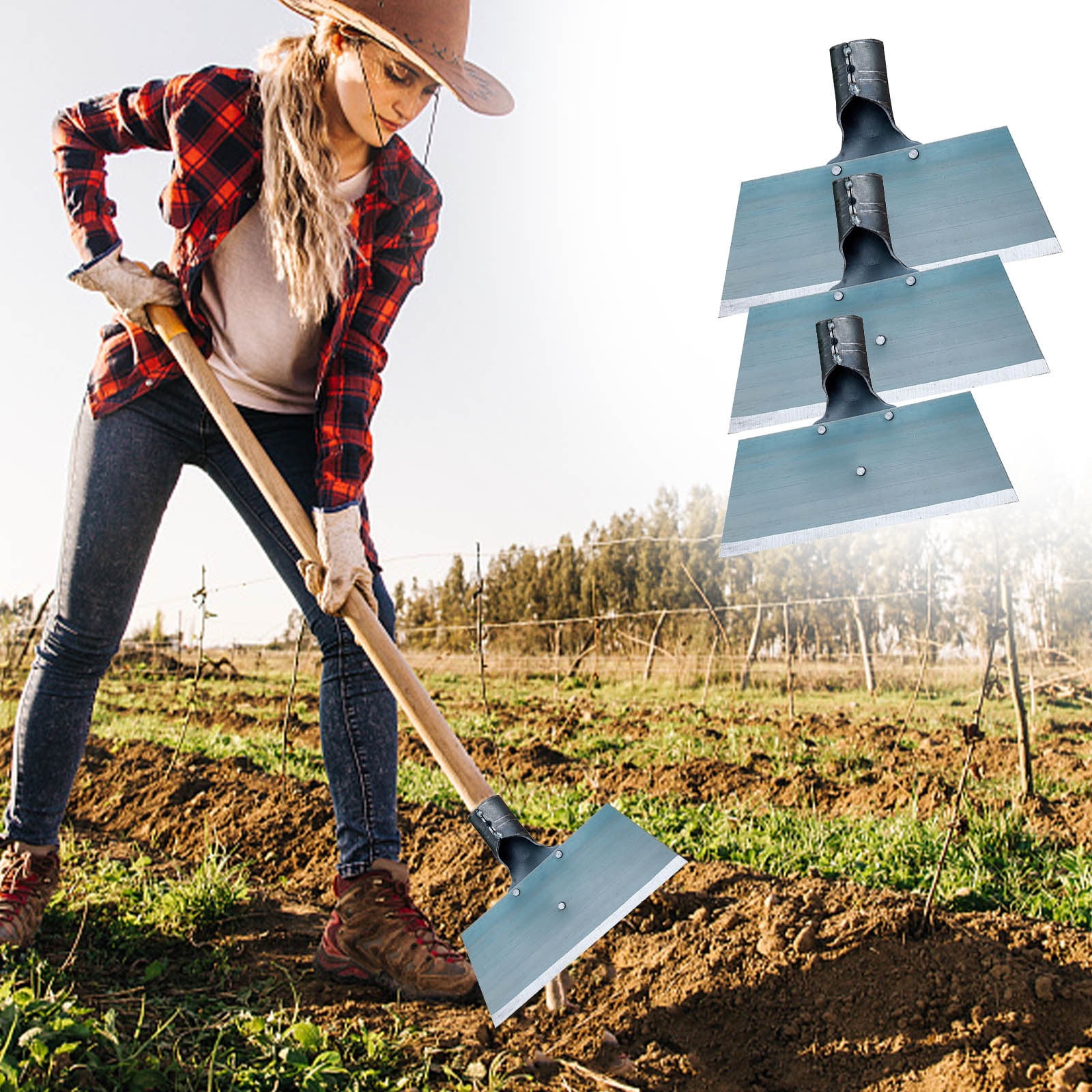 Floleo Outdoor Garden Cleaning Shovel Multi-Functional Steel Flat ...