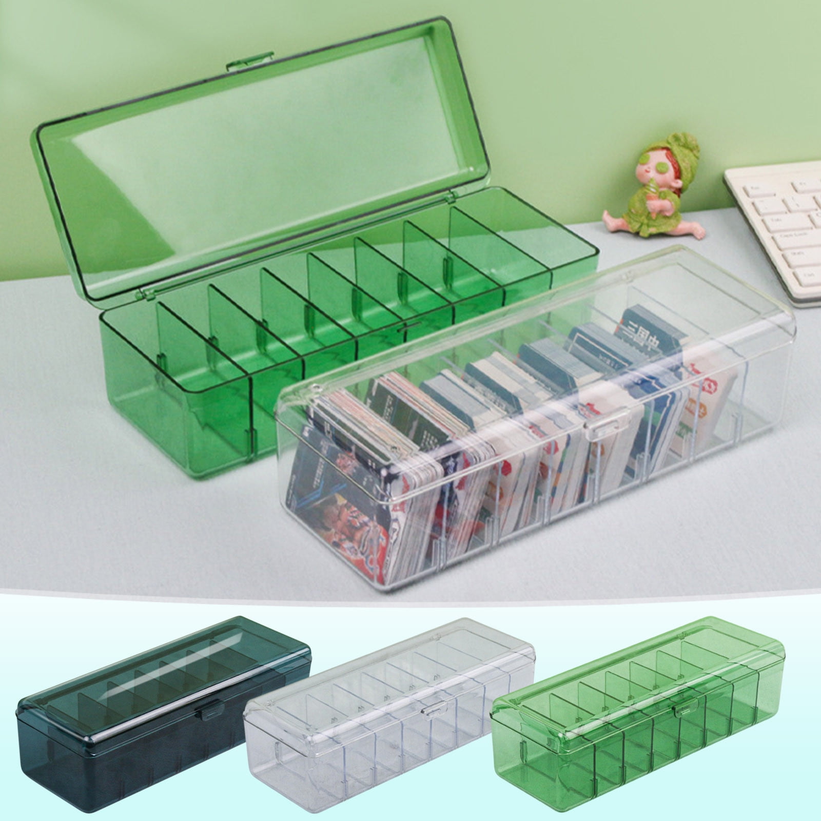 Floleo Photocard Storage Box Transparent Photo Card Storage Box ...