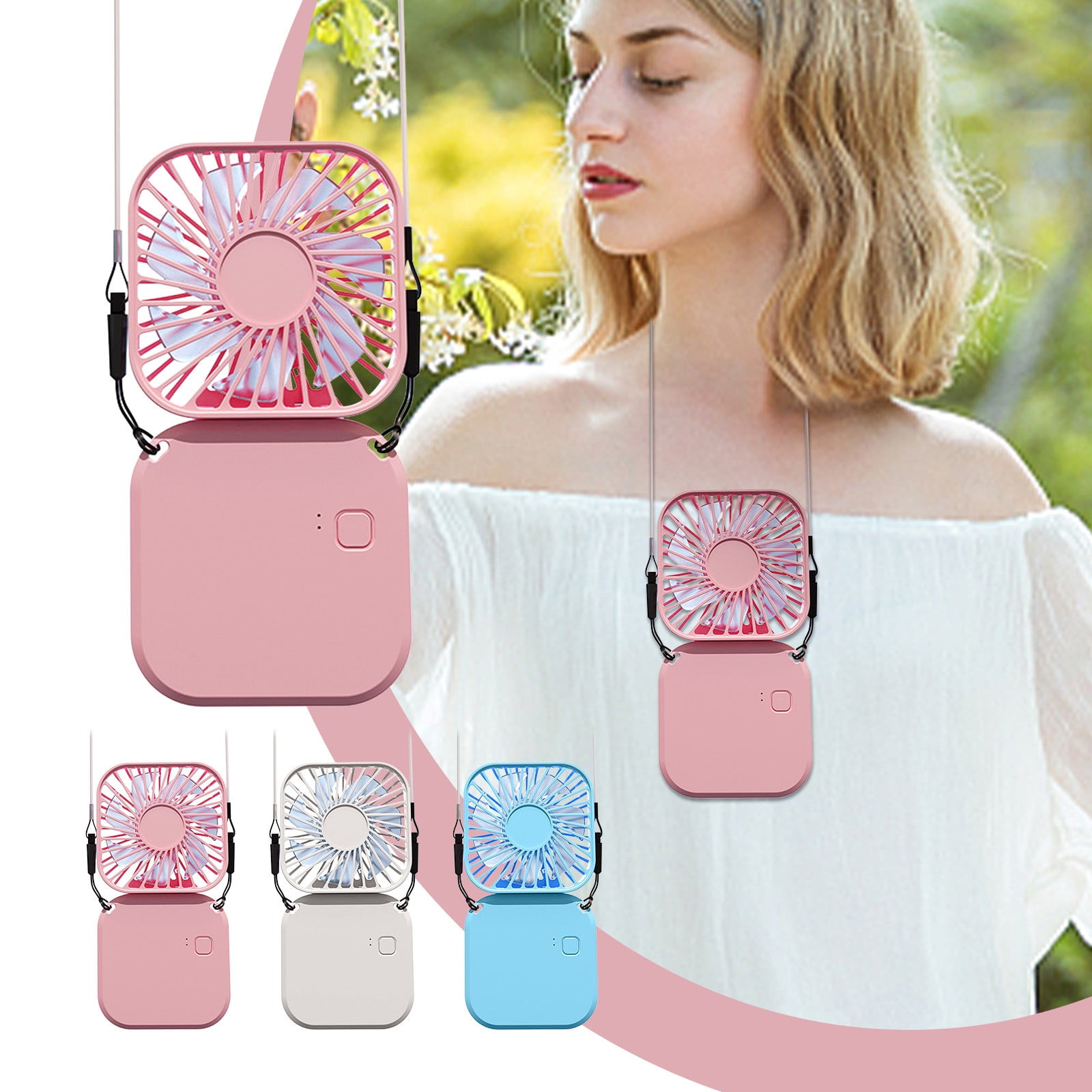 Floleo Portable Mini Fan Small Battery Operated Fan 5 In 1 As Power ...