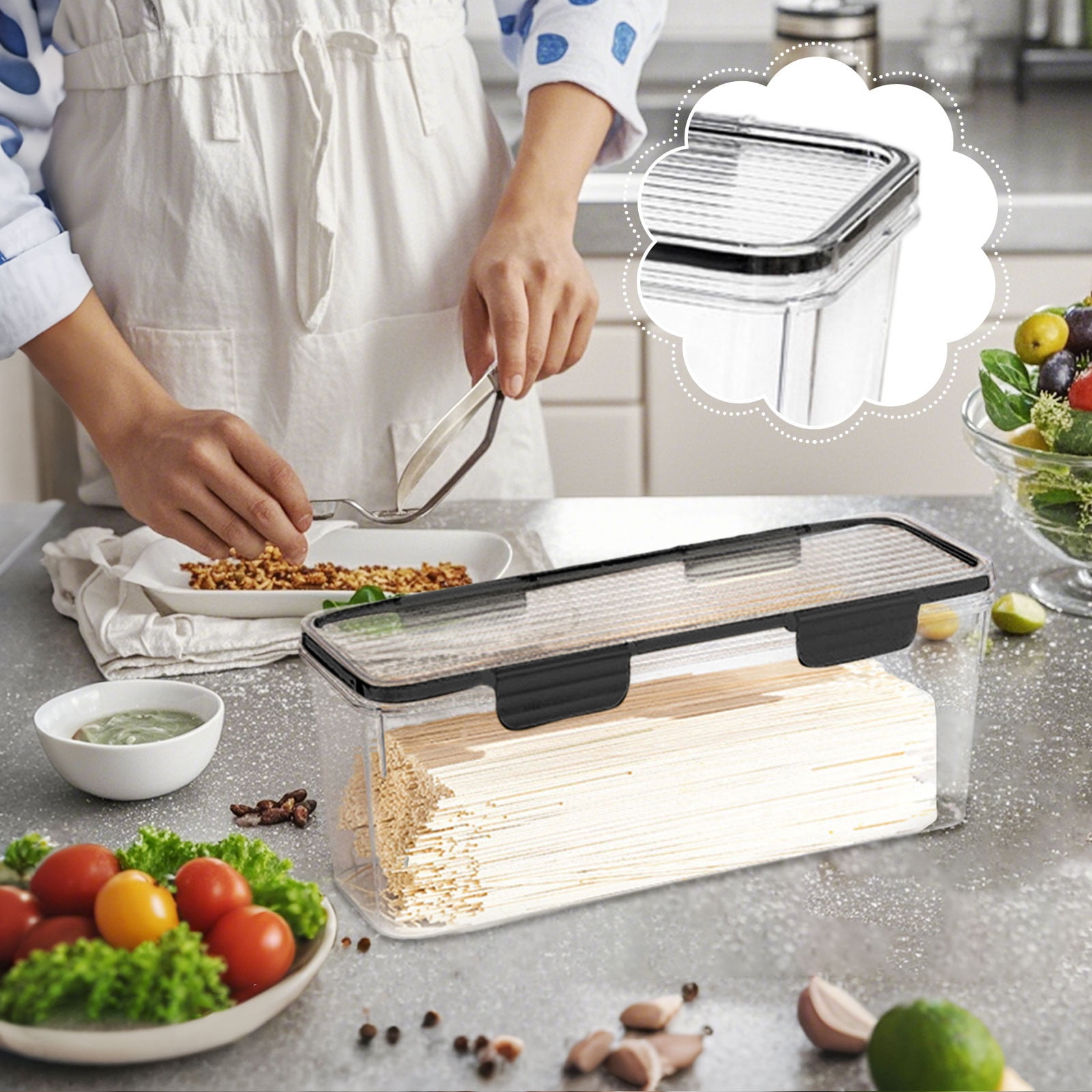 Floleo Refrigerator Storage Box Food Grade Airtight Kitchen Container ...