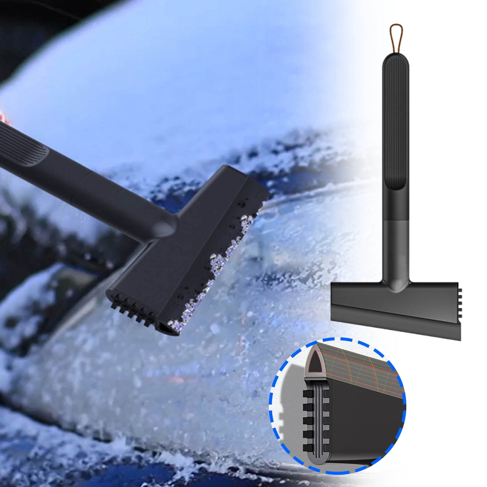 Floleo Scraper Ice for Cars, Windshield Snow Remover, Ergonomic Handle ...