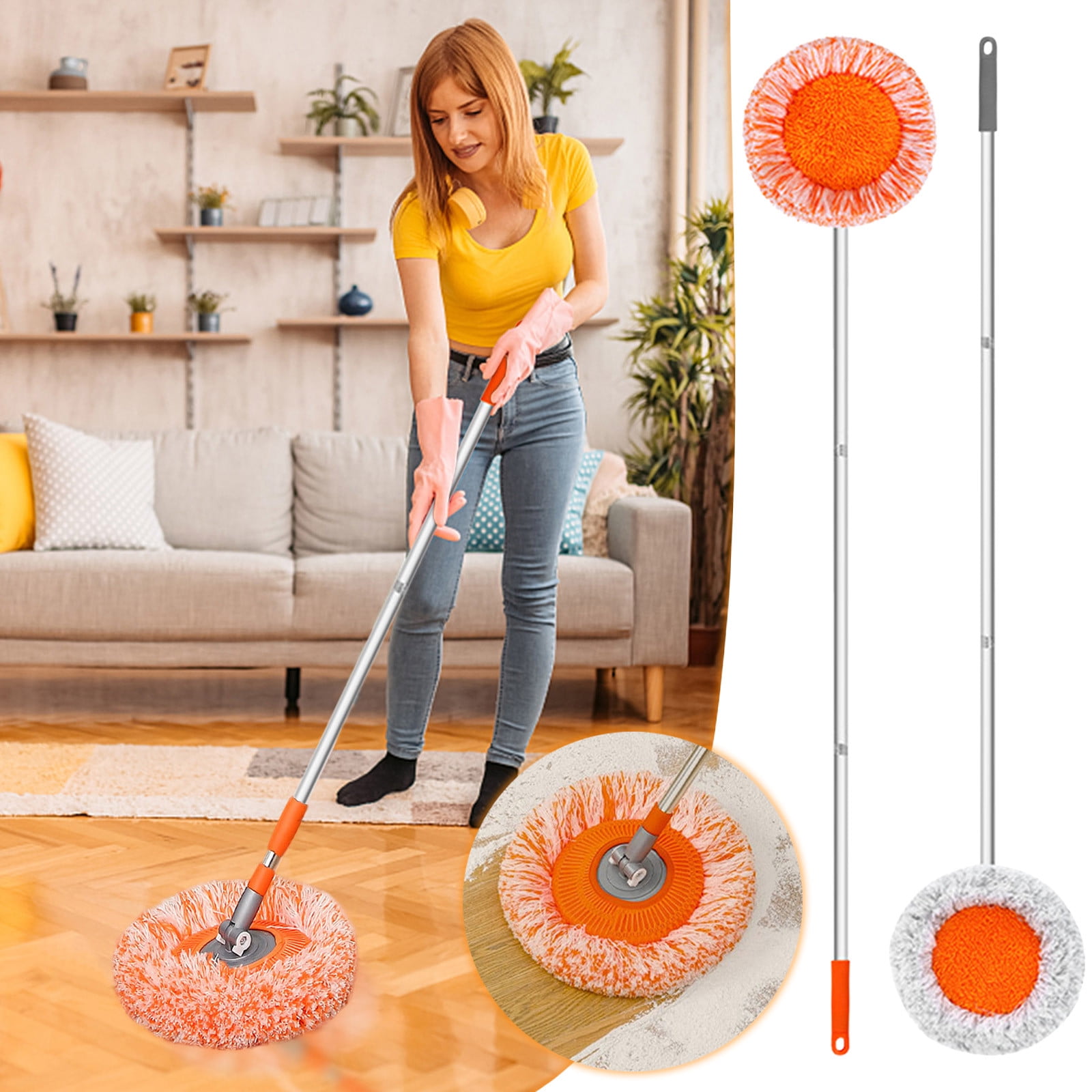 Floleo Self-Wringing Twist Mops For Floor Cleaning, Microfiber Floor ...