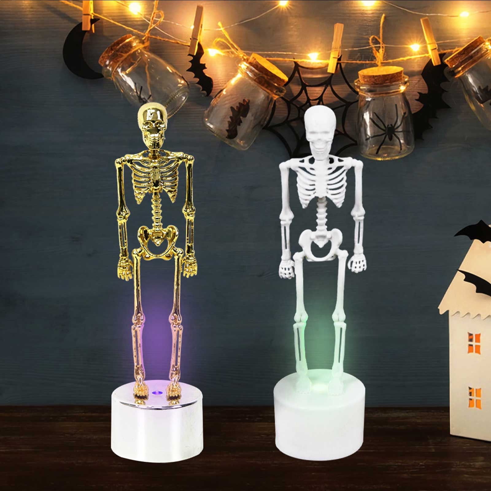 Floleo Black 2024 Friday Deals Skull Lamp Ornaments Ghost LED Lights ...