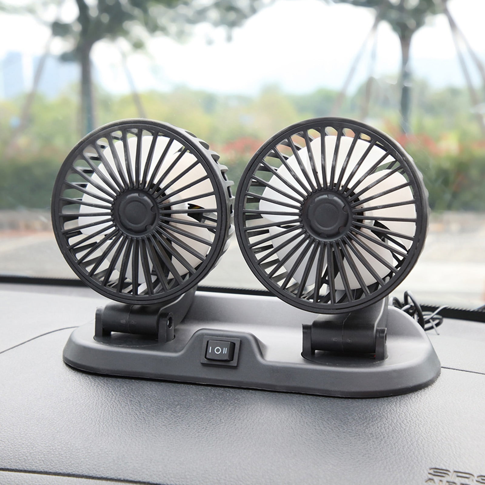 Floleo Small Fan Car Fan with 5 Blades 2 Speeds USB Powered Multi-Angle ...