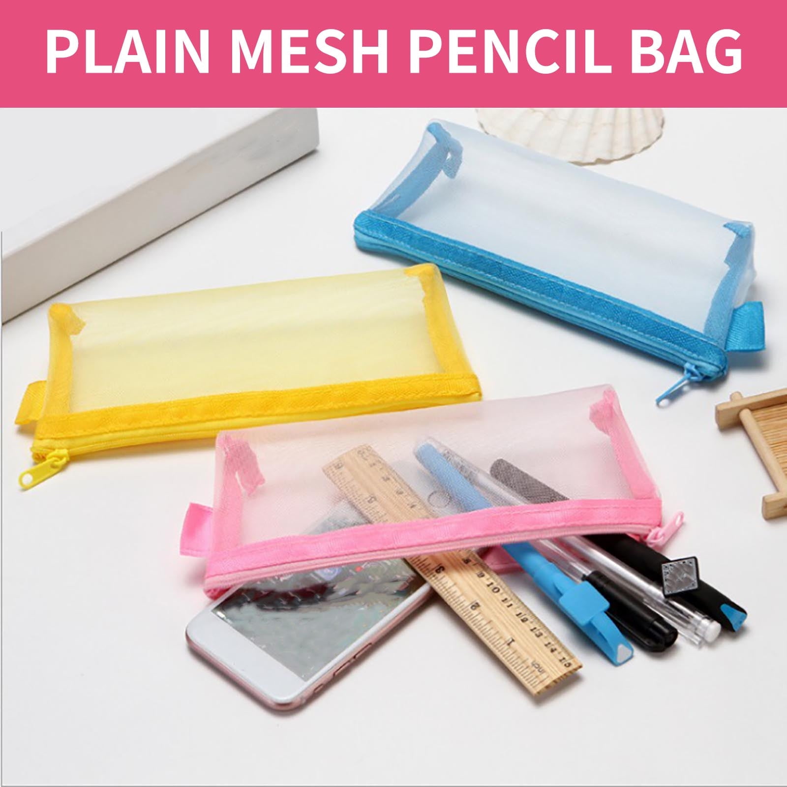 Floleo Small Mesh Zipper Pouch Waterproof Zip Mesh Bags With Label ...