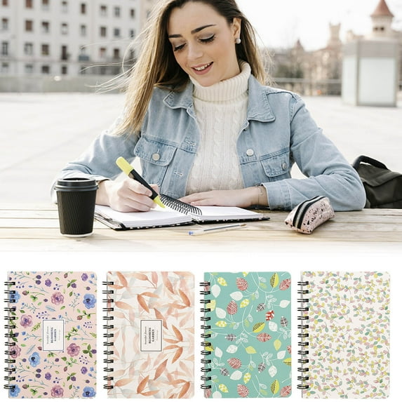 Floleo Spiral Journal Notebook, Hardcover Lined Journal For Women,Thick ...