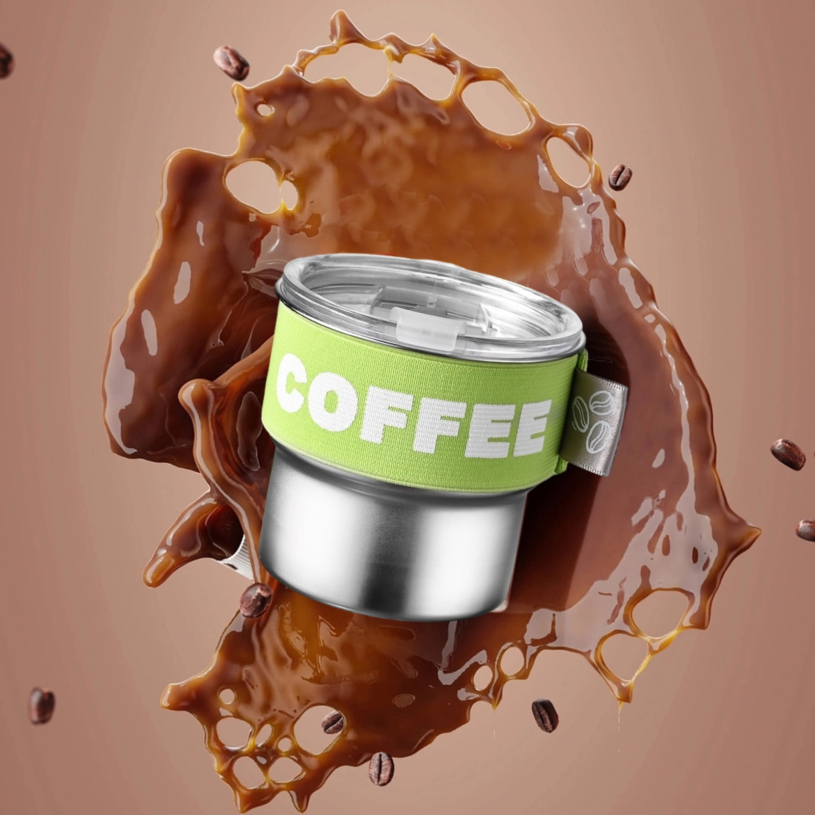 Floleo Stainless Steel Cold Brew Coffee Cup With Lid - Portable Outdoor ...