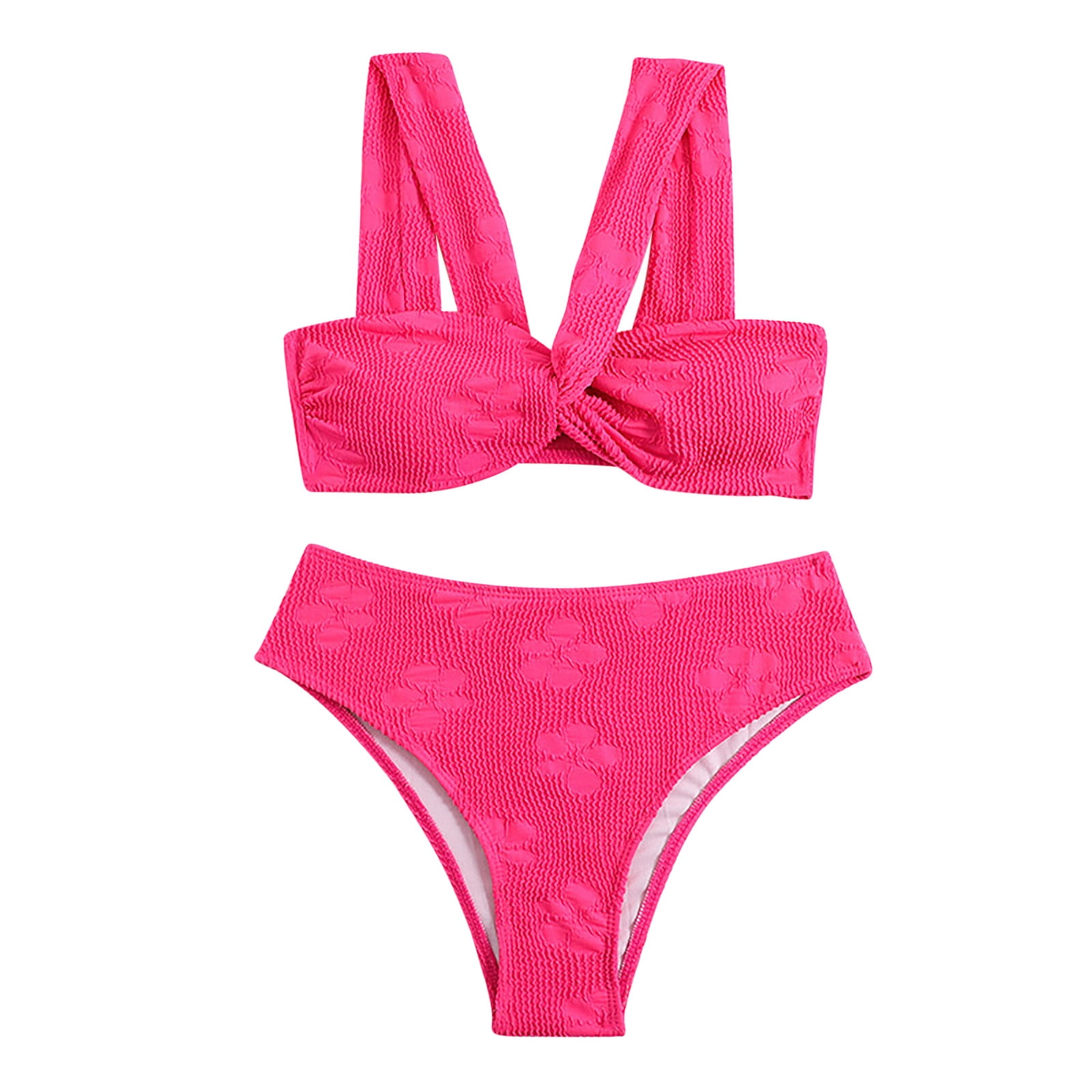 Floleo Swimsuits Bikinis For Women 2 Piece High Waisted Women Solid