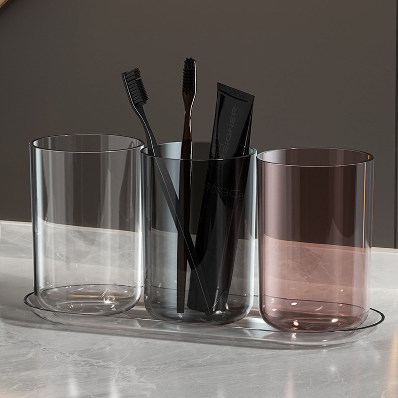 Floleo Translucent Cup- Reusable Drinking Glasses Tumbler - Toothbrush ...