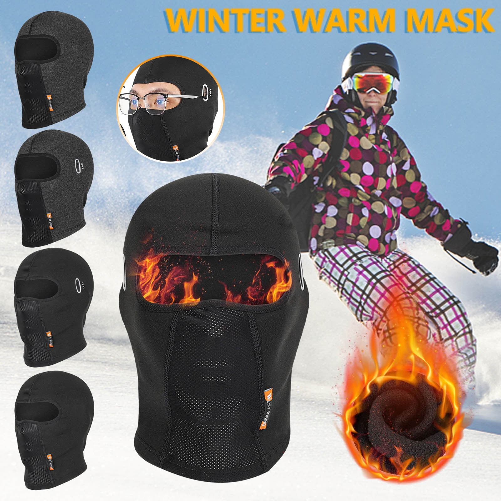 Floleo Warm Head Cover For Men Winter Head Cover Motorcycle Outdoor ...