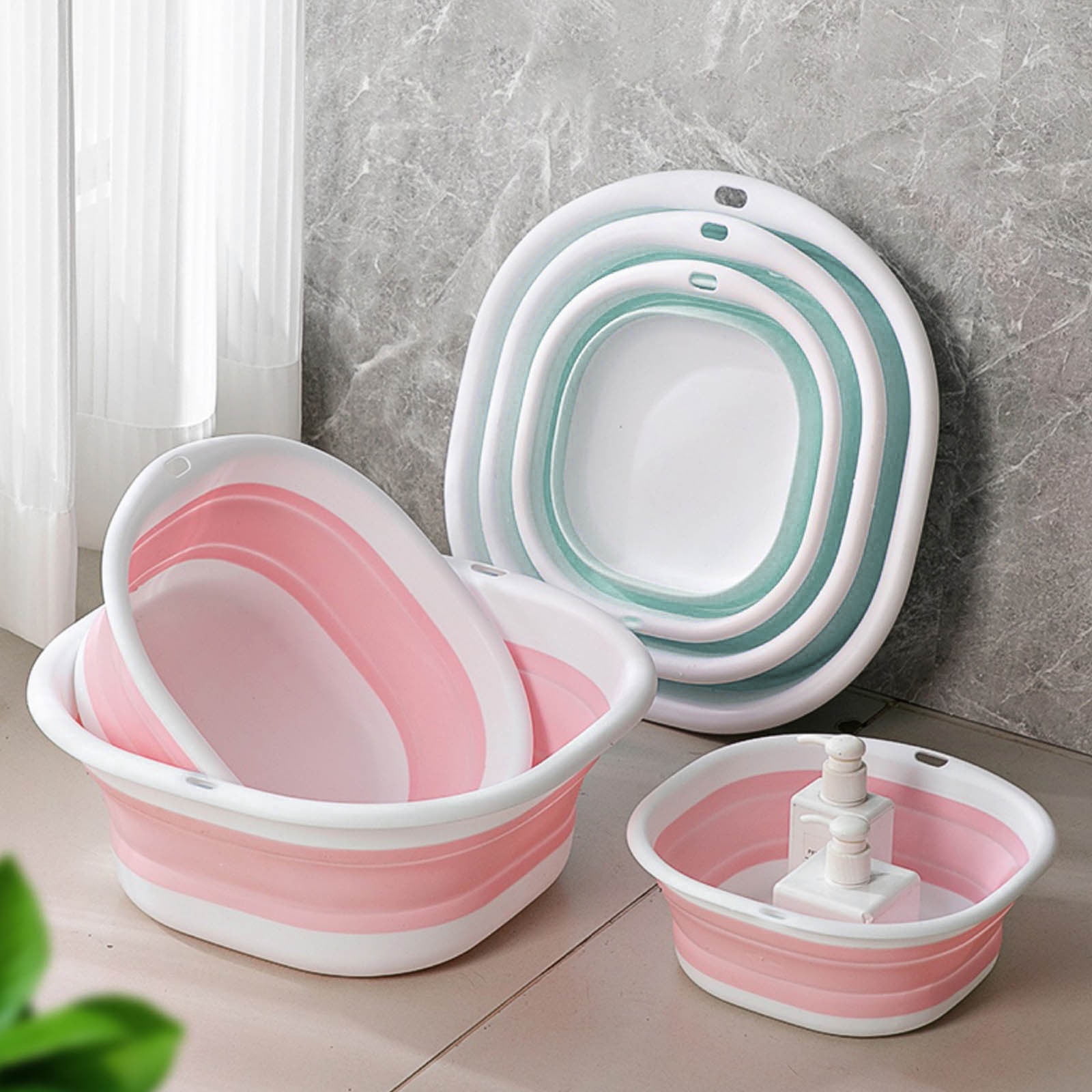 Floleo Wash Basin, Portable Sink, Folding Laundry Tub, Washing Basin ...