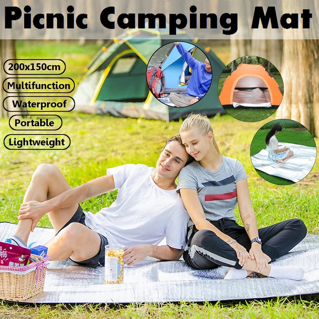 Floleo Waterproof Aluminum Foil Eva Camping Mat Folding Sleeping Picnic ...