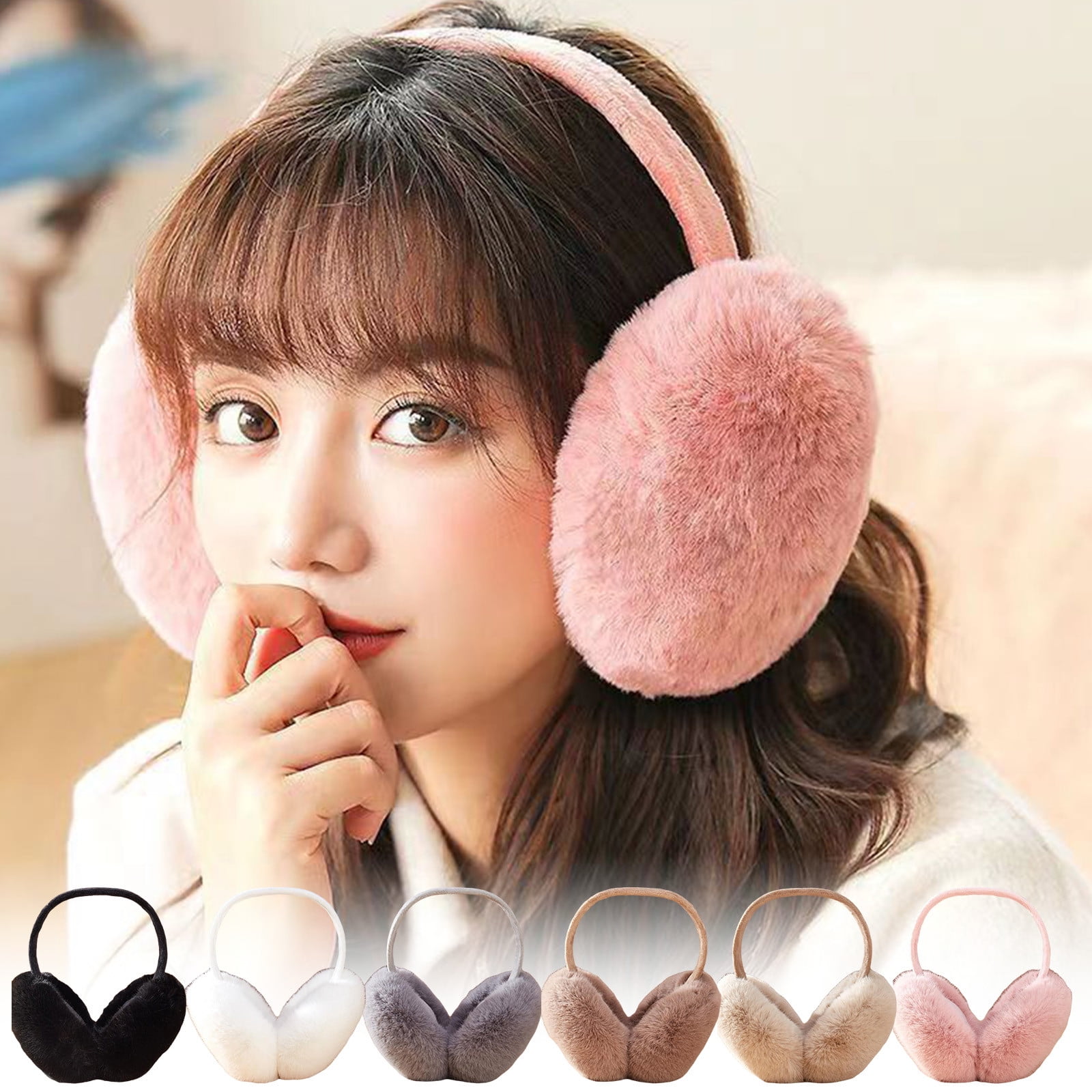 Floleo Women Winter Earmuffs Girl Ski Ear Covers For Cute Ear Warmer ...