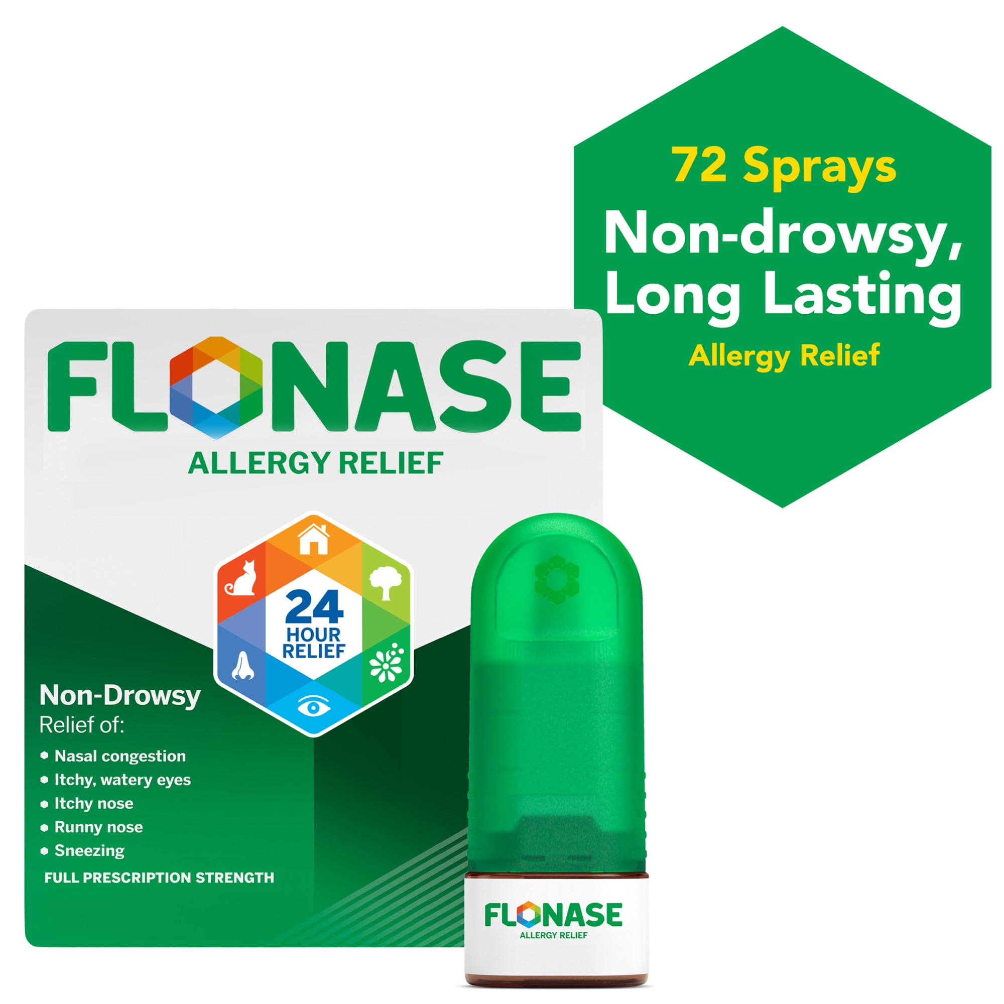 Flonase Allergy Relief Nasal Spray Non Drowsy 24hr Long Lasting Multi