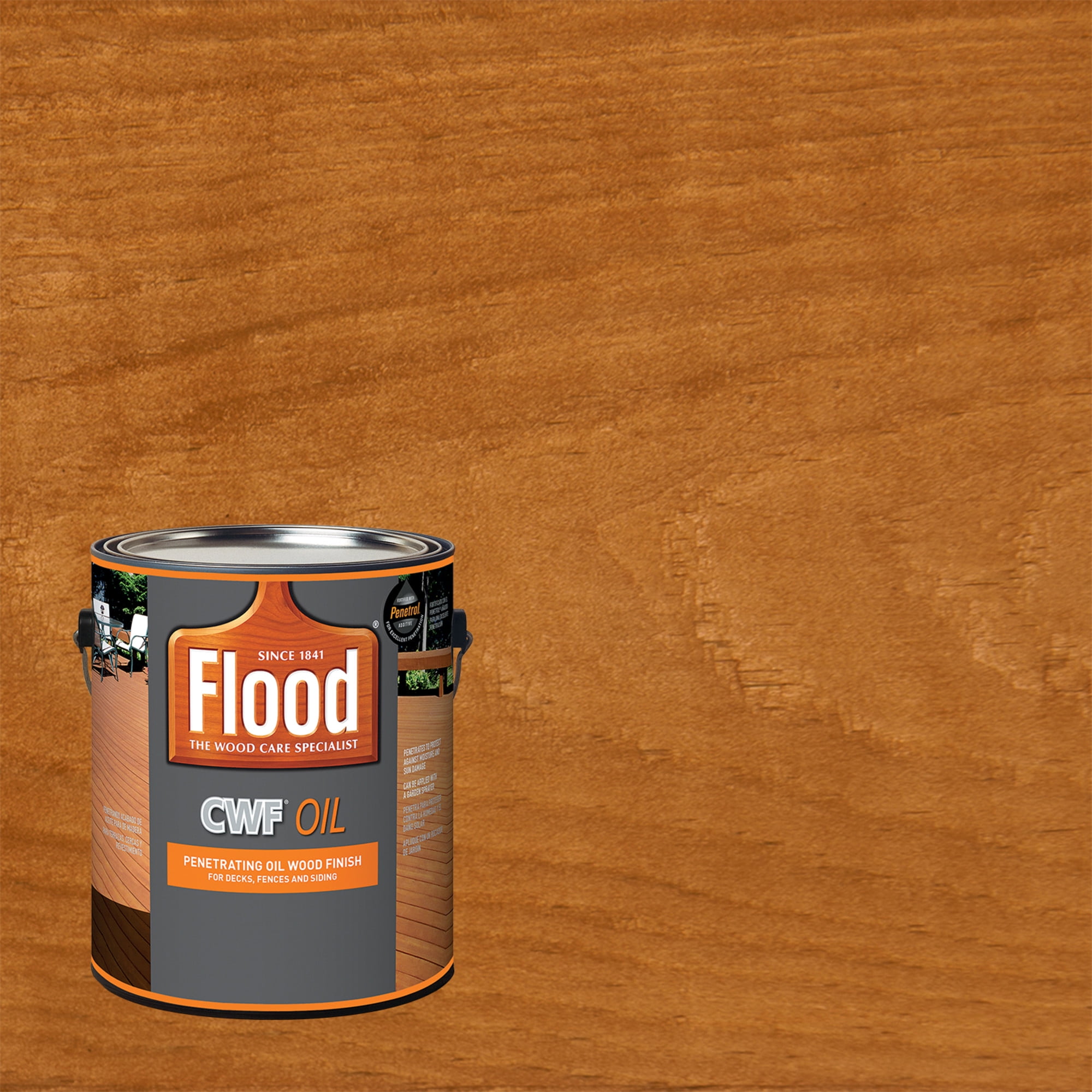Flood 1 Gallon Cedar Transparent CWF Oil Penetrating Exterior Wood ...