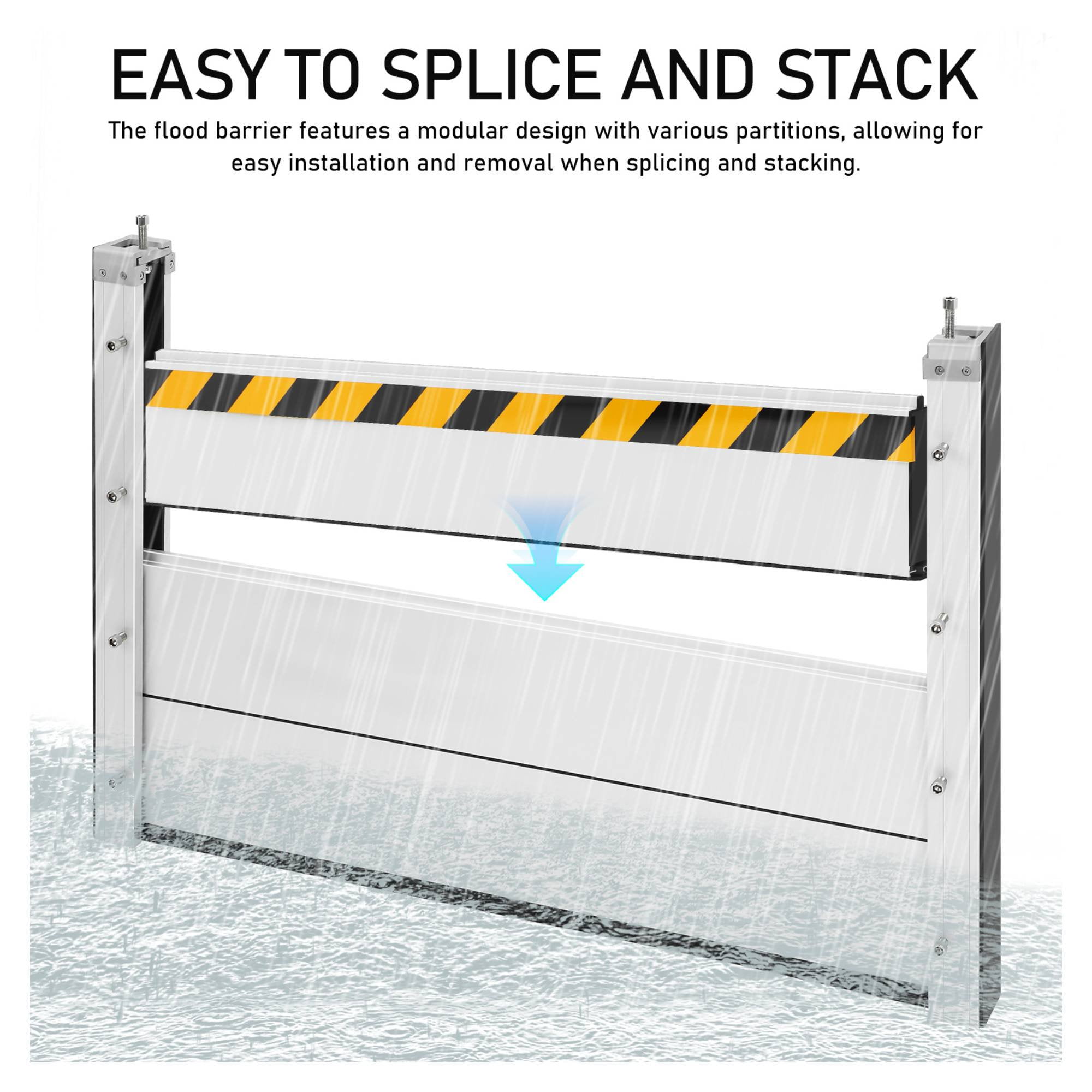 YEAHIBABY Heavy Duty Waterproof Flood Barrier Panel for Home Garage ...