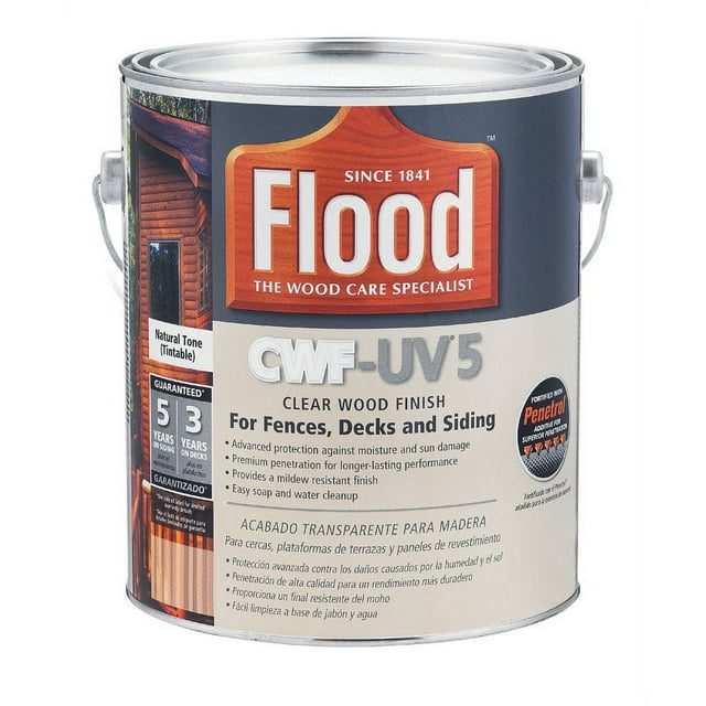 Flood CWF-UV 5 Matte Natural Water-Based Wood Finish 1 gal - Walmart.com