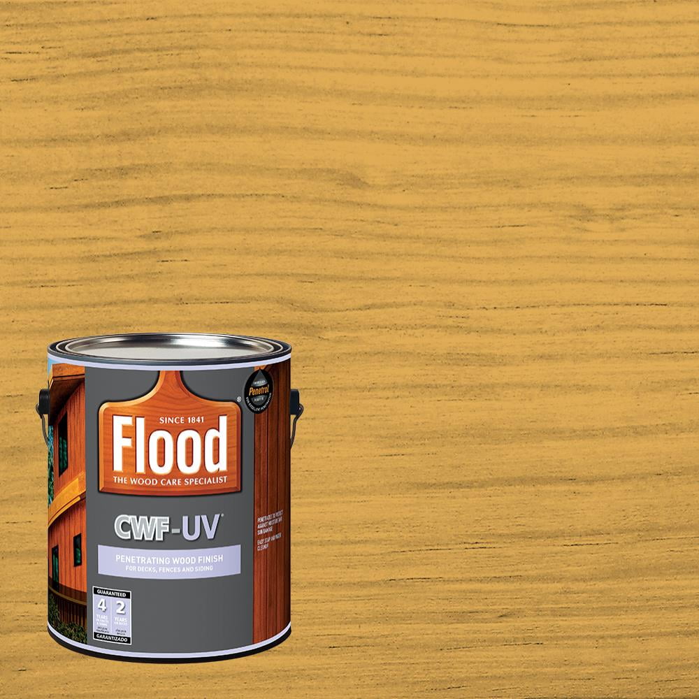 Flood CWF-UV® Wood Stain, Natural Transparent Finish, 1 Gallon ...