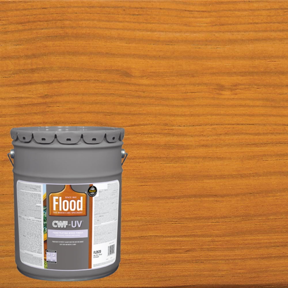 Flood CWF-UV Exterior Wood Stain, Waterproof, Transparent Natural, 5 ...