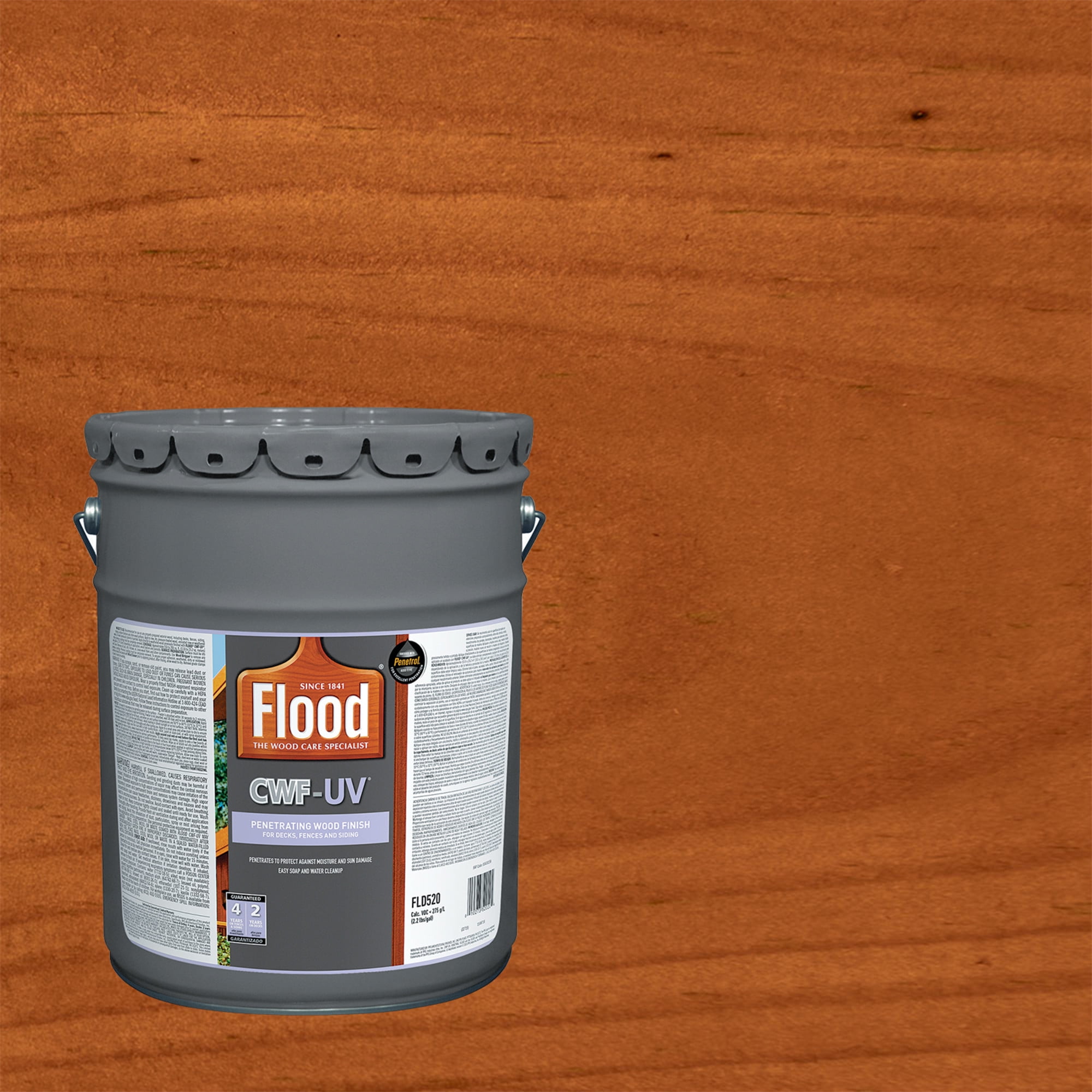 Flood CWF-UV Exterior Wood Stain, Waterproof, Transparent Natural, 5 ...