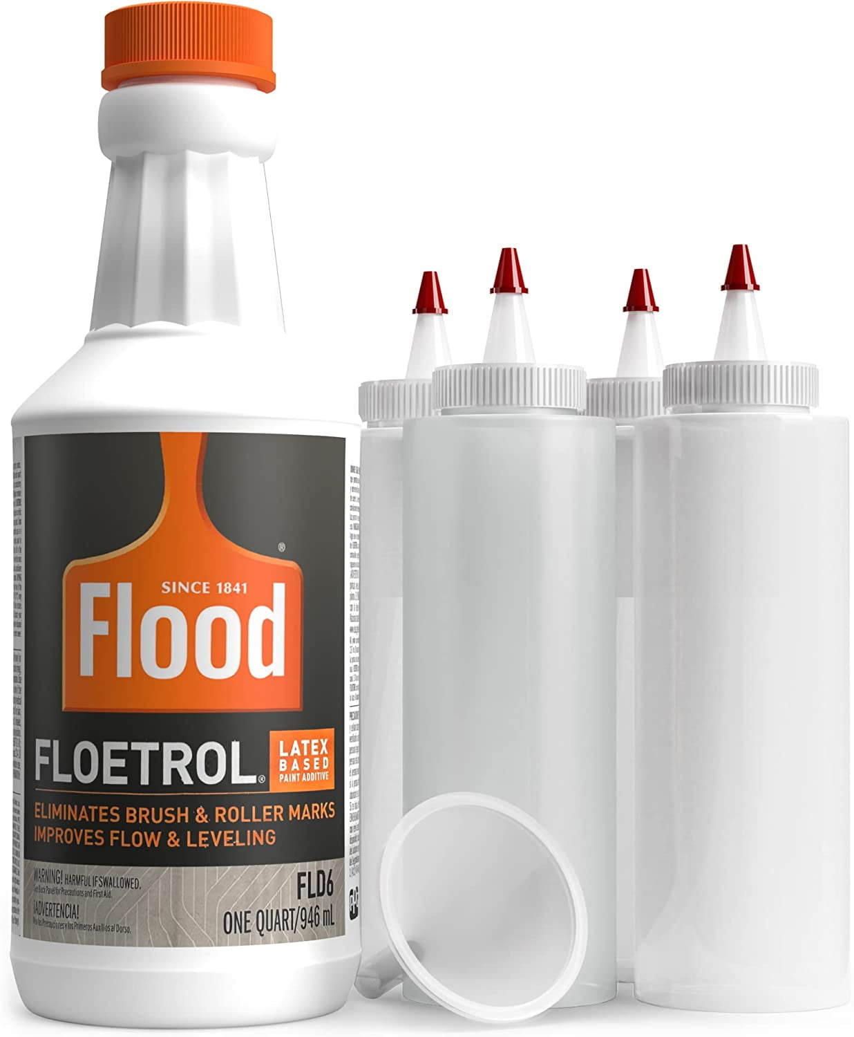 Flood Floetrol Additive (1 Quart), 4X 8-Ounce Squeeze Bottles, 1 Pixiss ...