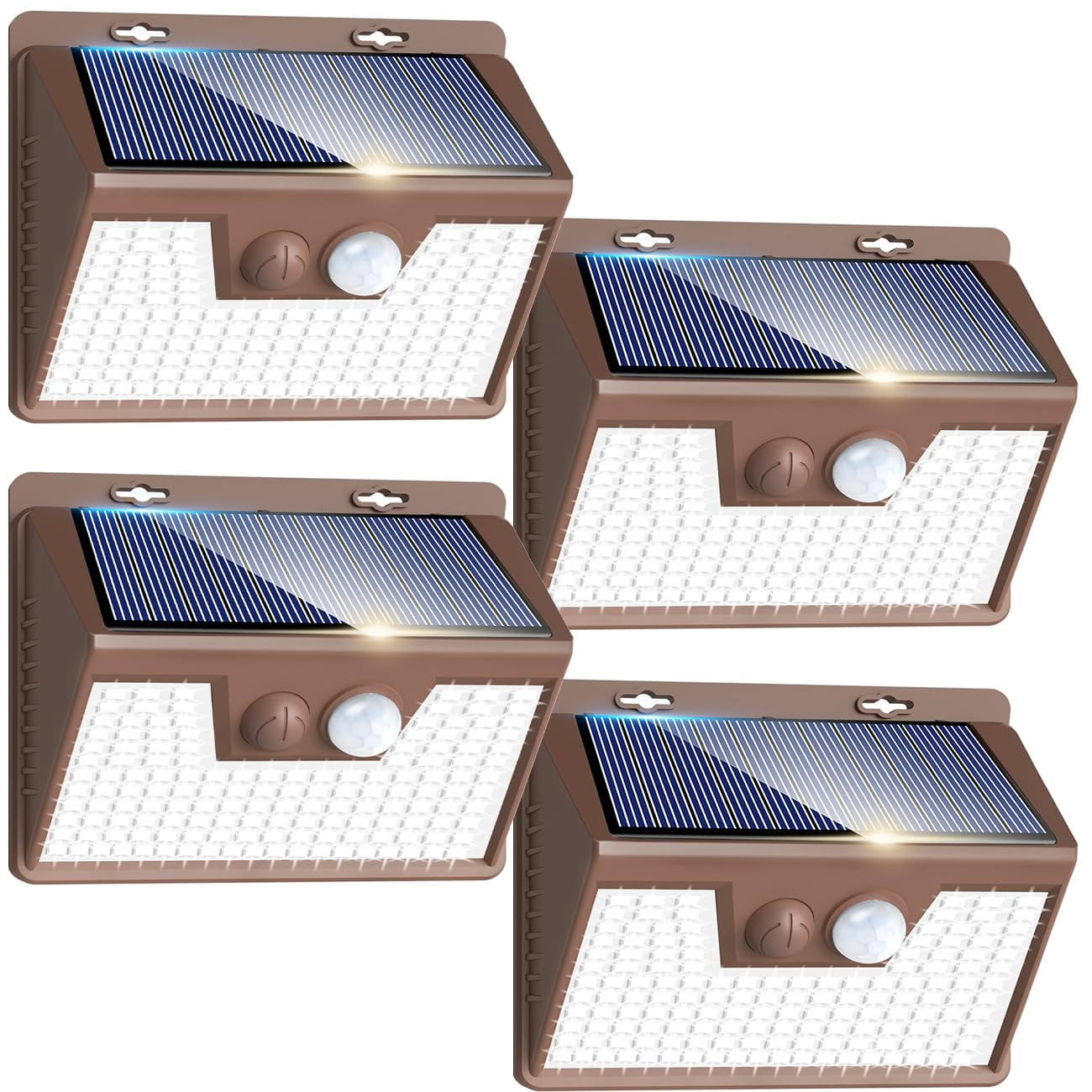 Flood Lights Outdoor, Solar Wall Light 140 LED Cool White Motion Sensor ...