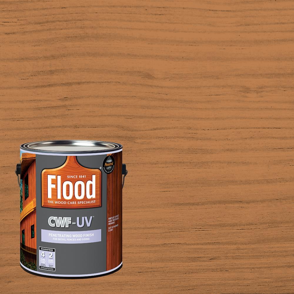 Flood CWF-UV® Wood Stain, Transparent Cedar Finish Deck Sealer, 1 ...