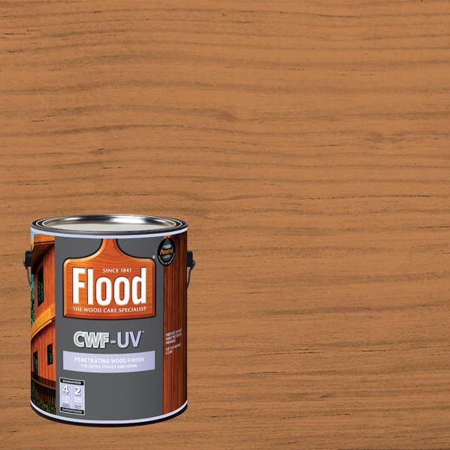Flood CWF-UV® Wood Stain, Transparent Cedar Finish Deck Sealer, 1 ...
