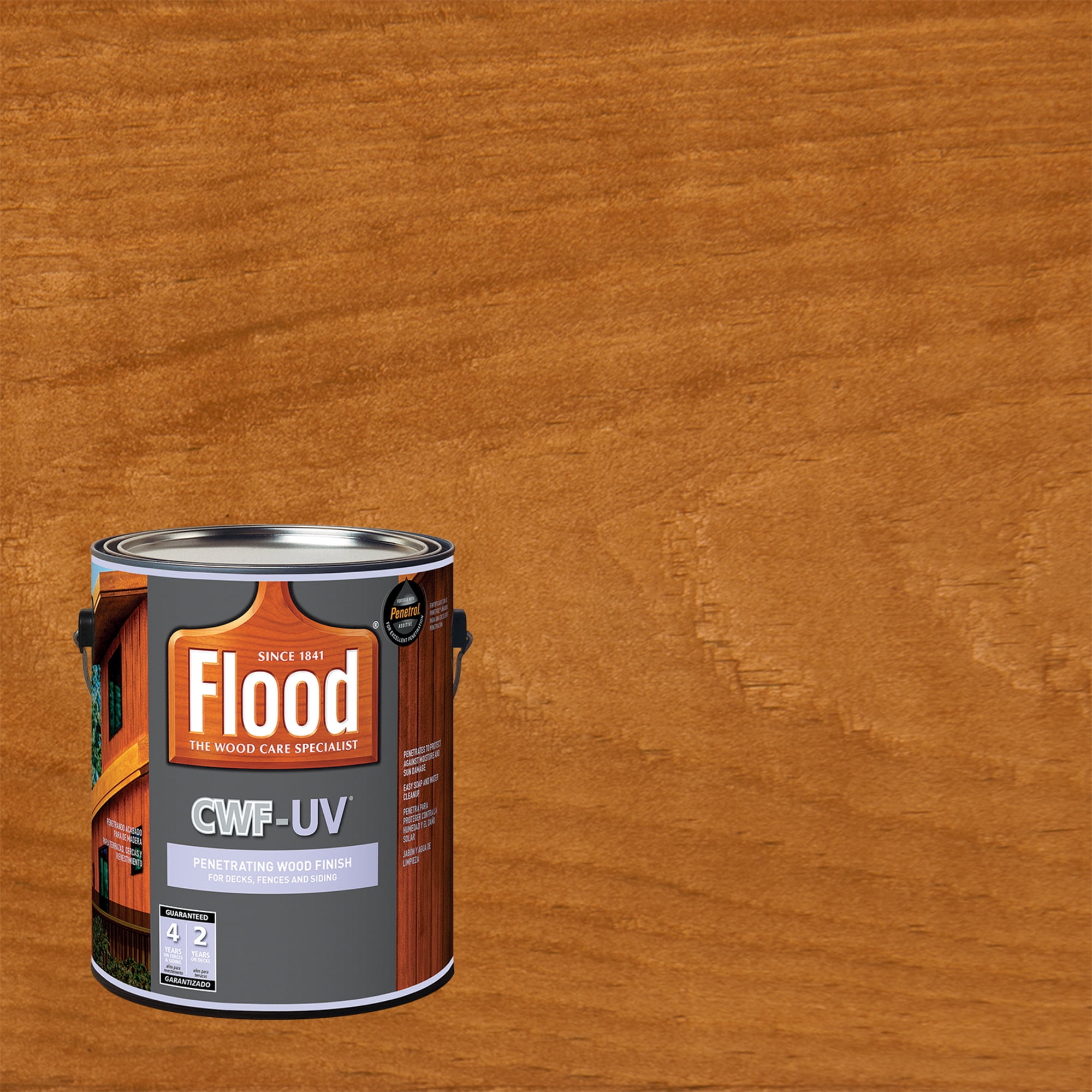 Flood CWF-UV® Wood Stain, Transparent Cedar Finish Deck Sealer, 1 ...