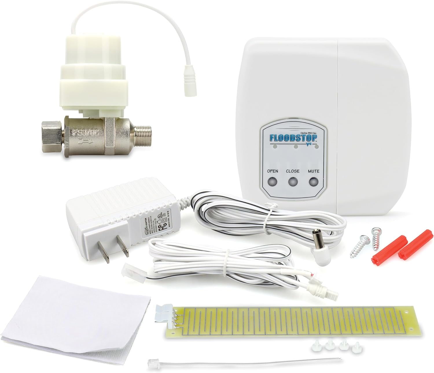 FloodStop Dishwasher/Toilet Leak Detector Kit with Automatic Water Shut ...