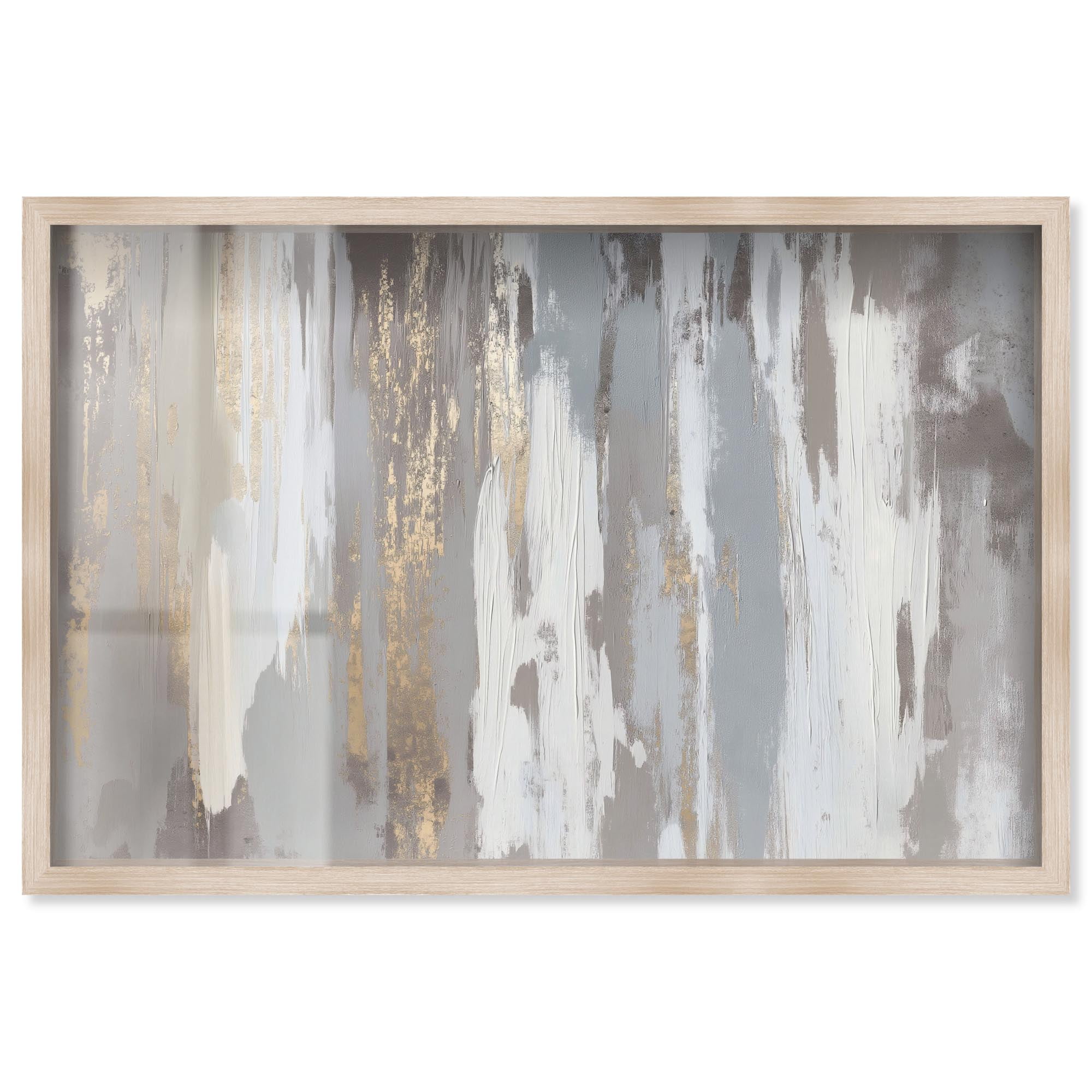 Flooding Gold II Shadowbox Print Boho Wall Art by Art Remedy, Blonde Frame, 36 x 24 - Walmart.com