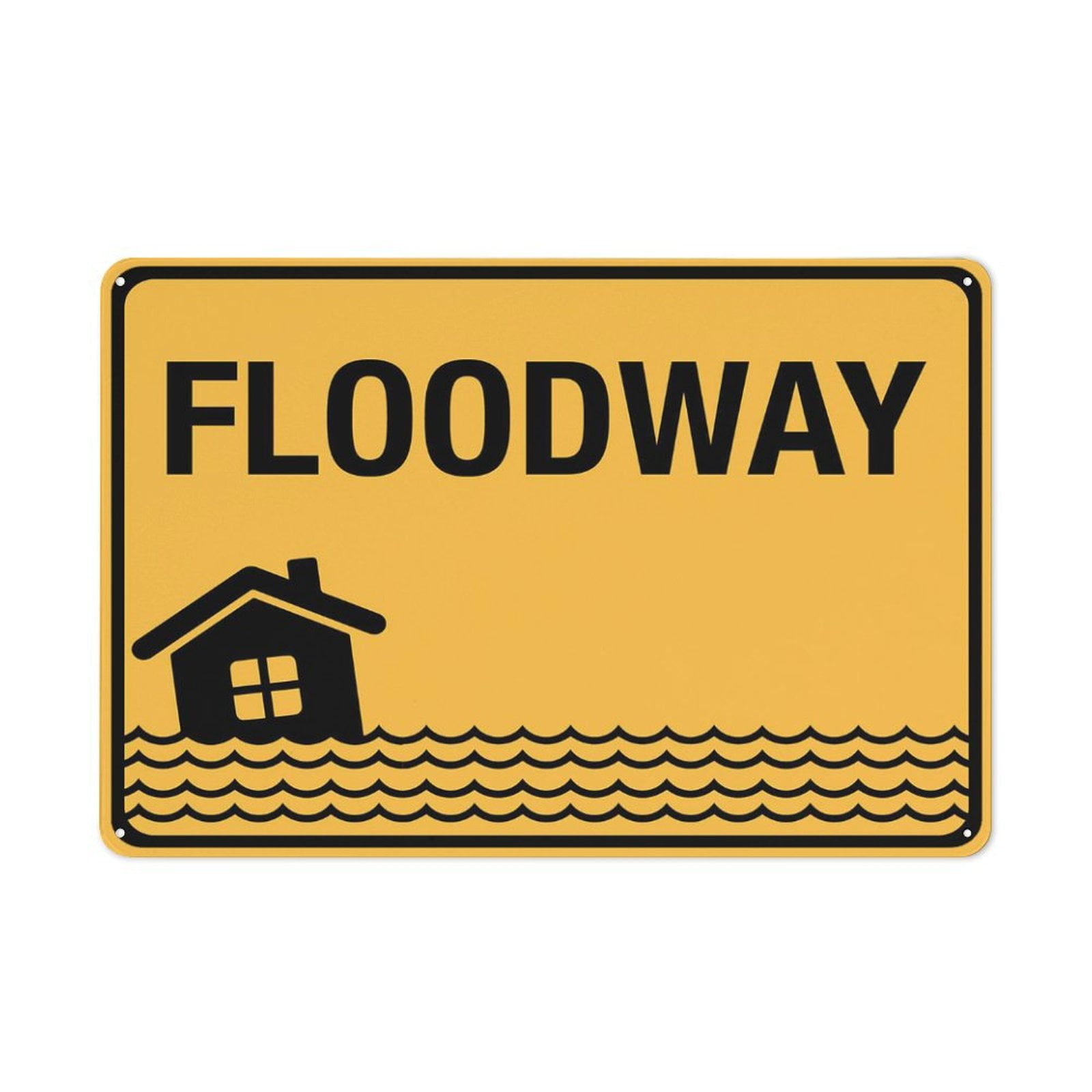 Floodway Sign Outdoor Metal Sign - 12 X 8 Metal Signs For Business ...