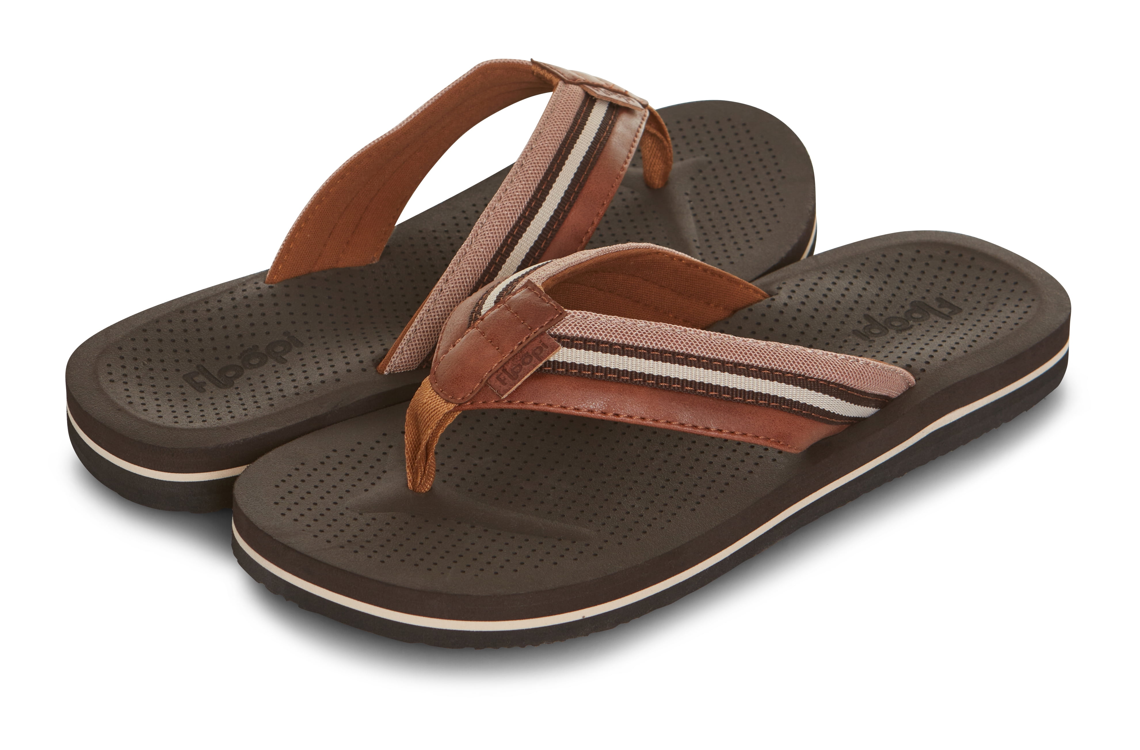 Floopi Flip Flops for Men Premium Canvas Men Beach Sandals With Dotted ...