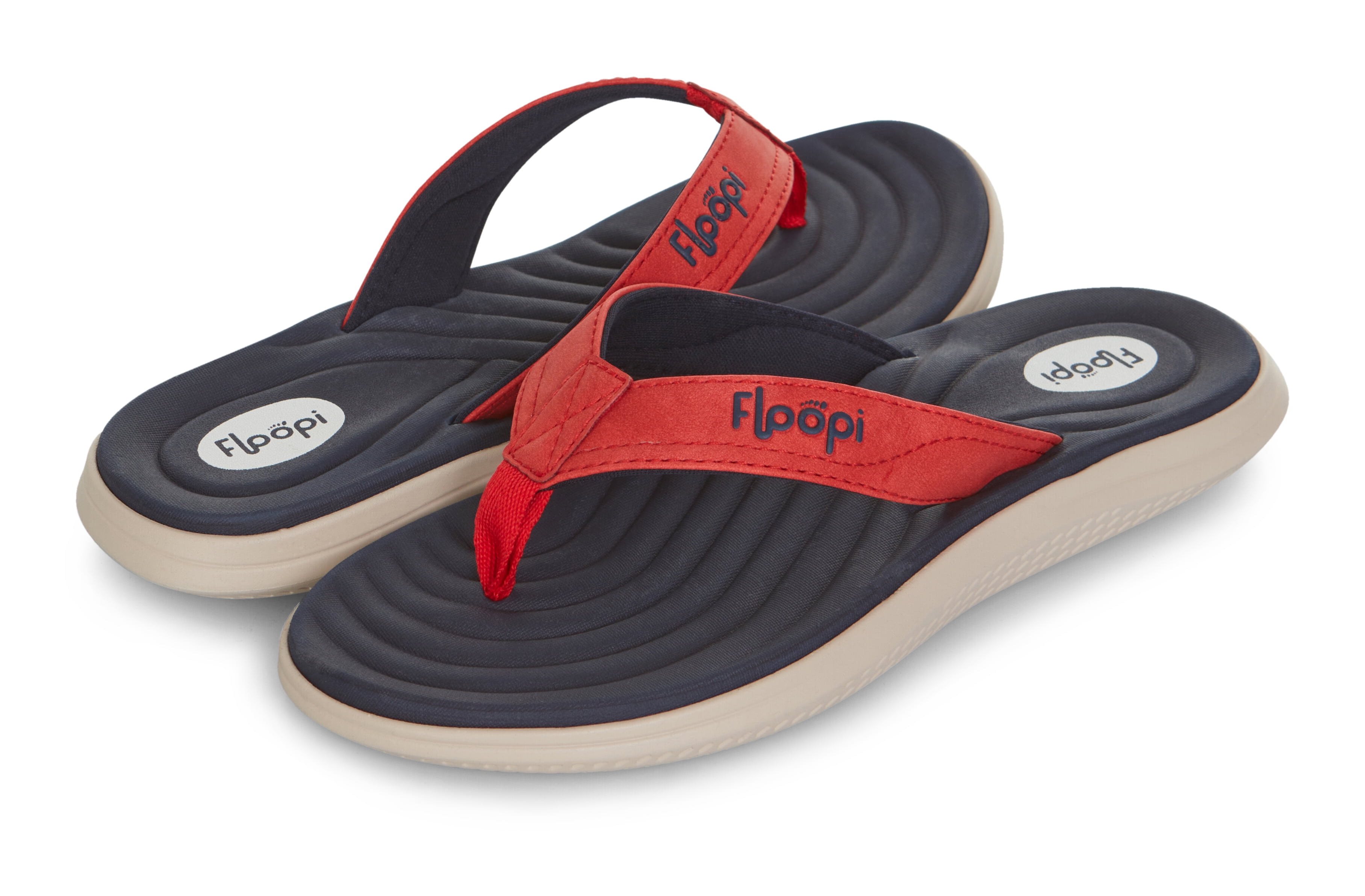 Floopi Flip Flops for Women Durable Memory Foam Textured Insole Sandals ...