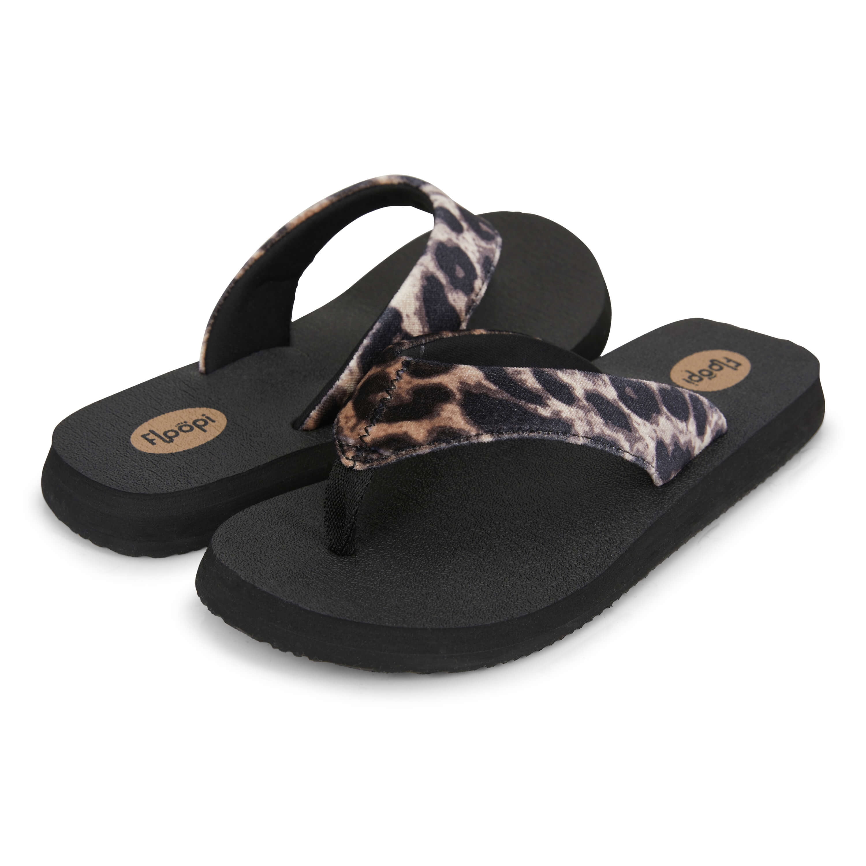 Floopi Flip Flops for Women Animal Print Casual Flat Yoga Mat Thong ...