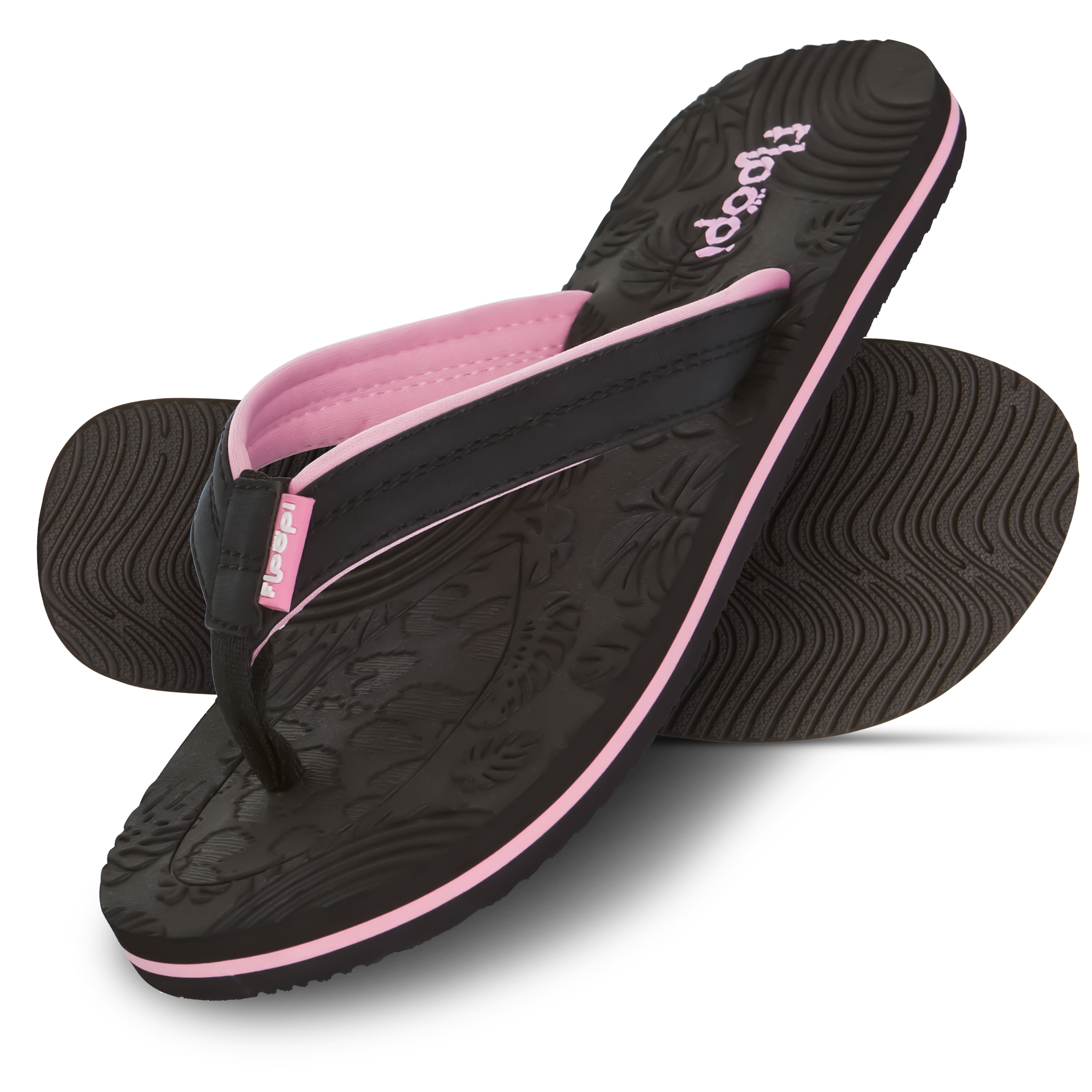 Floopi Flip Flops for Women Durable EVA Floral Textured Sandals Ladies ...