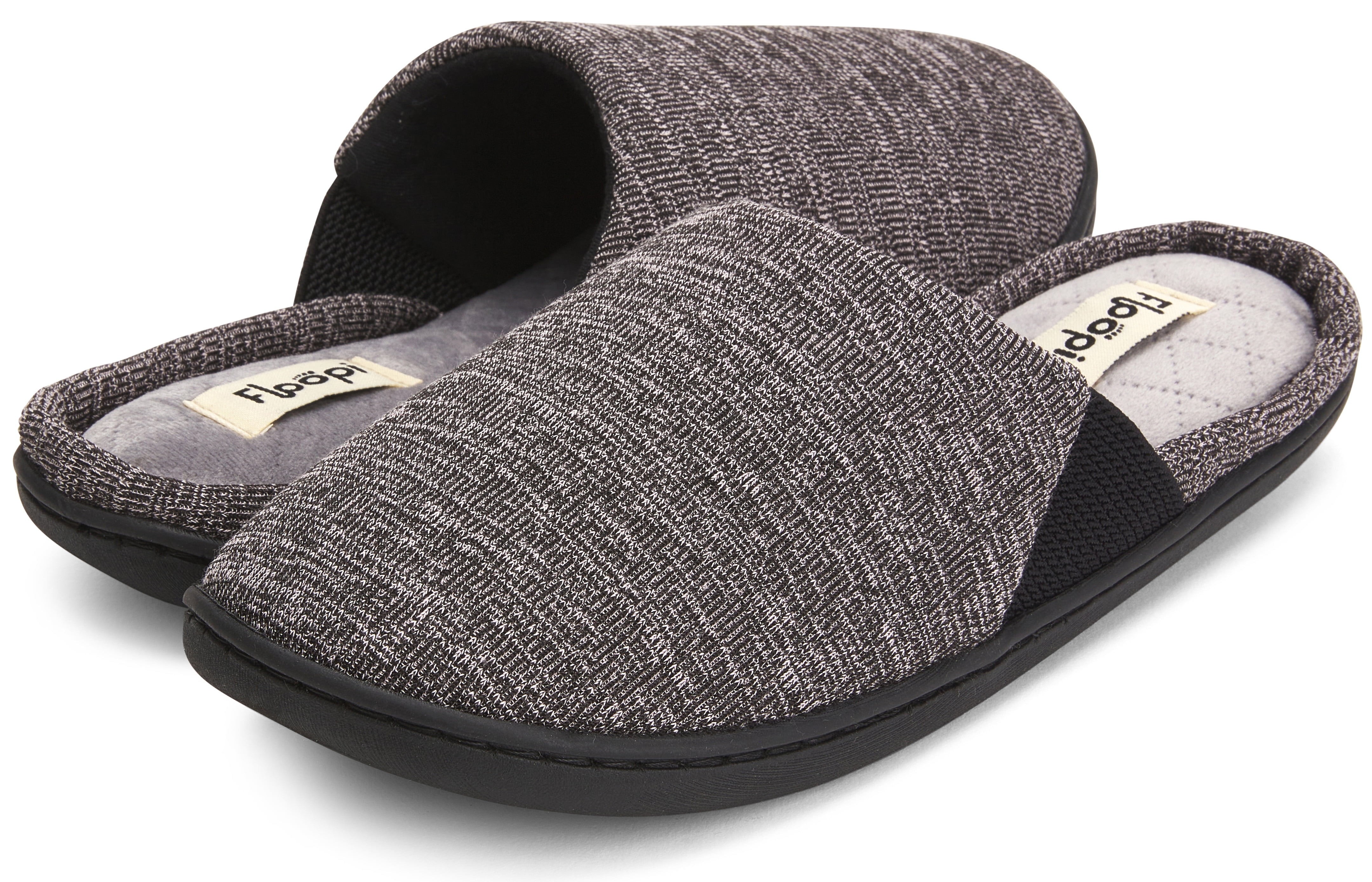 Floopi Women's Knit Upper Closed toe Slide W/Quilted Velour Insole ...