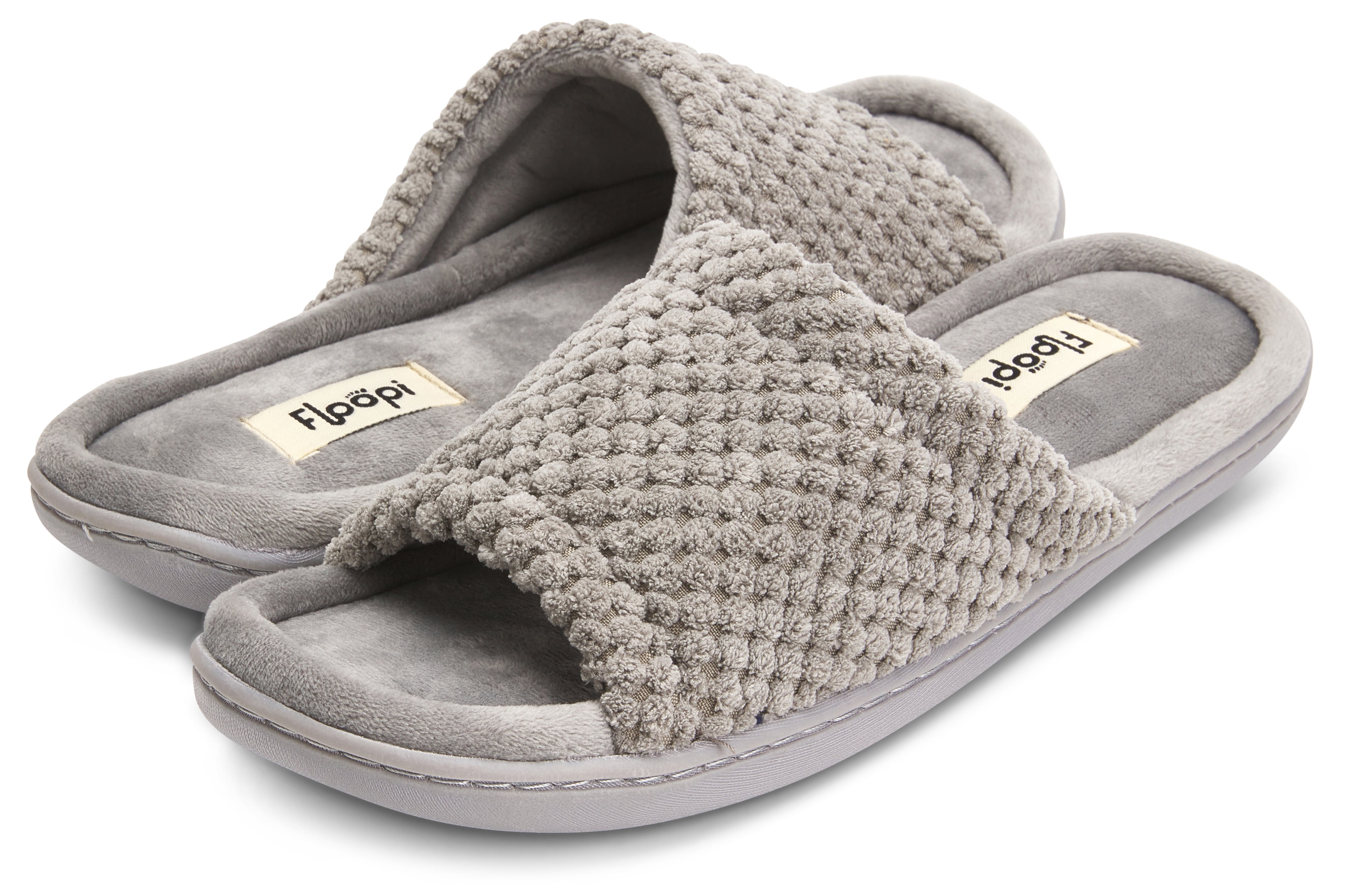 Floopi Women's Popcorn Slide Slipper W/Velour Insole Open Toe Slipper W ...