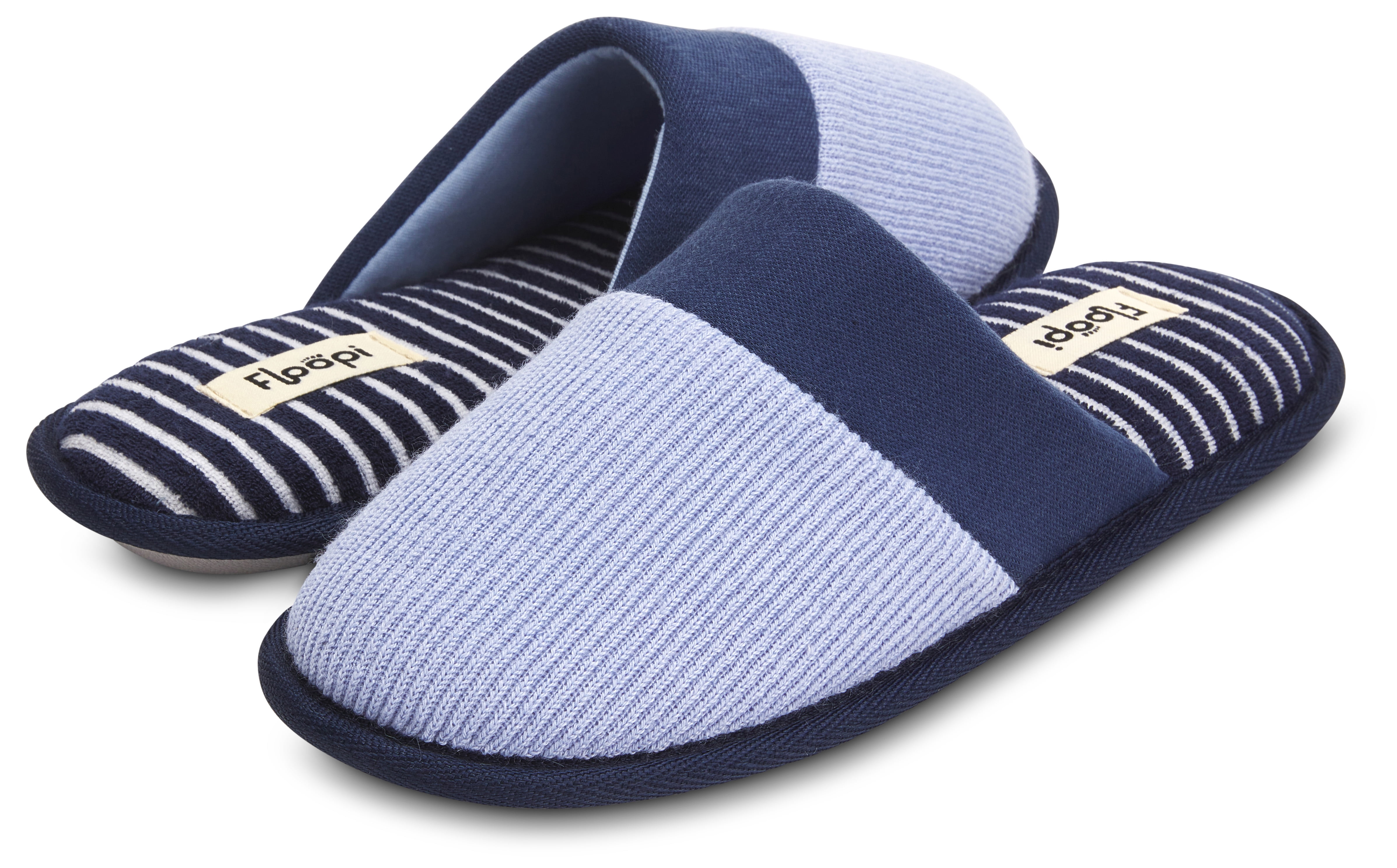 Floopi Women's Soft Knit Closed Toe Slipper W/Terry Insole & Linen ...