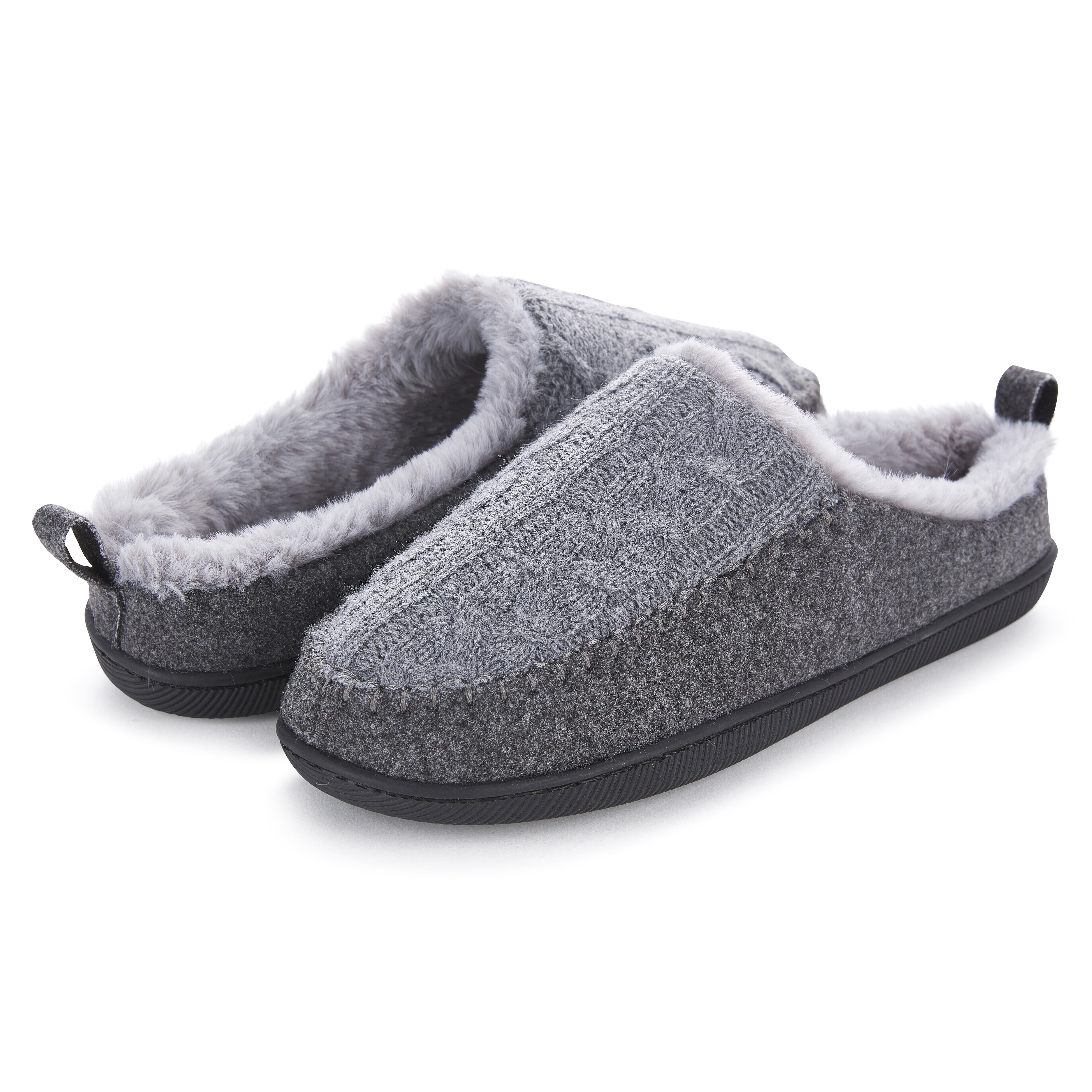 Floopi Women’s Tori Cableknit And Felt Indoor/Outdoor Memory Foam ...