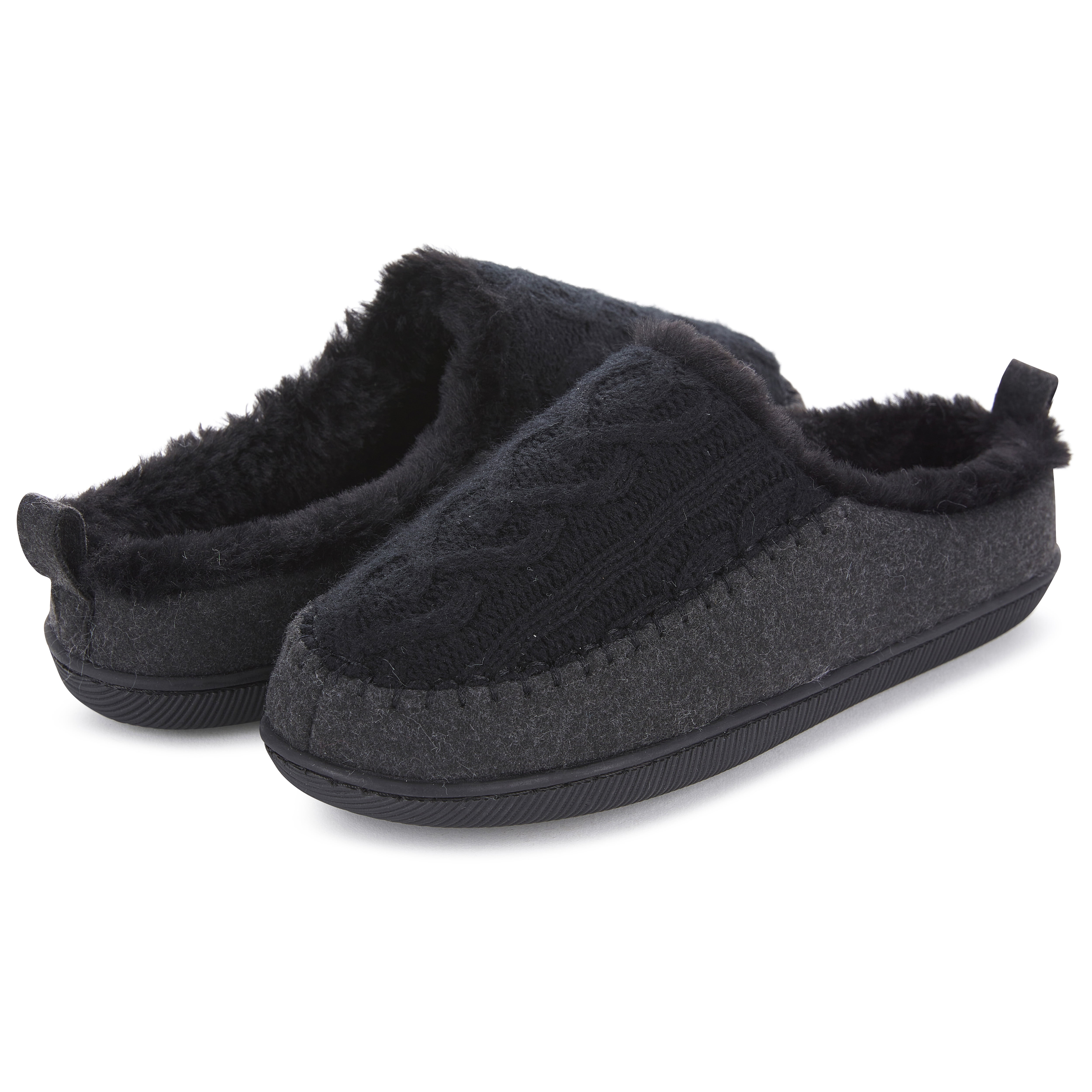 Floopi Women’s Tori Cableknit And Felt Indoor/Outdoor Memory Foam ...