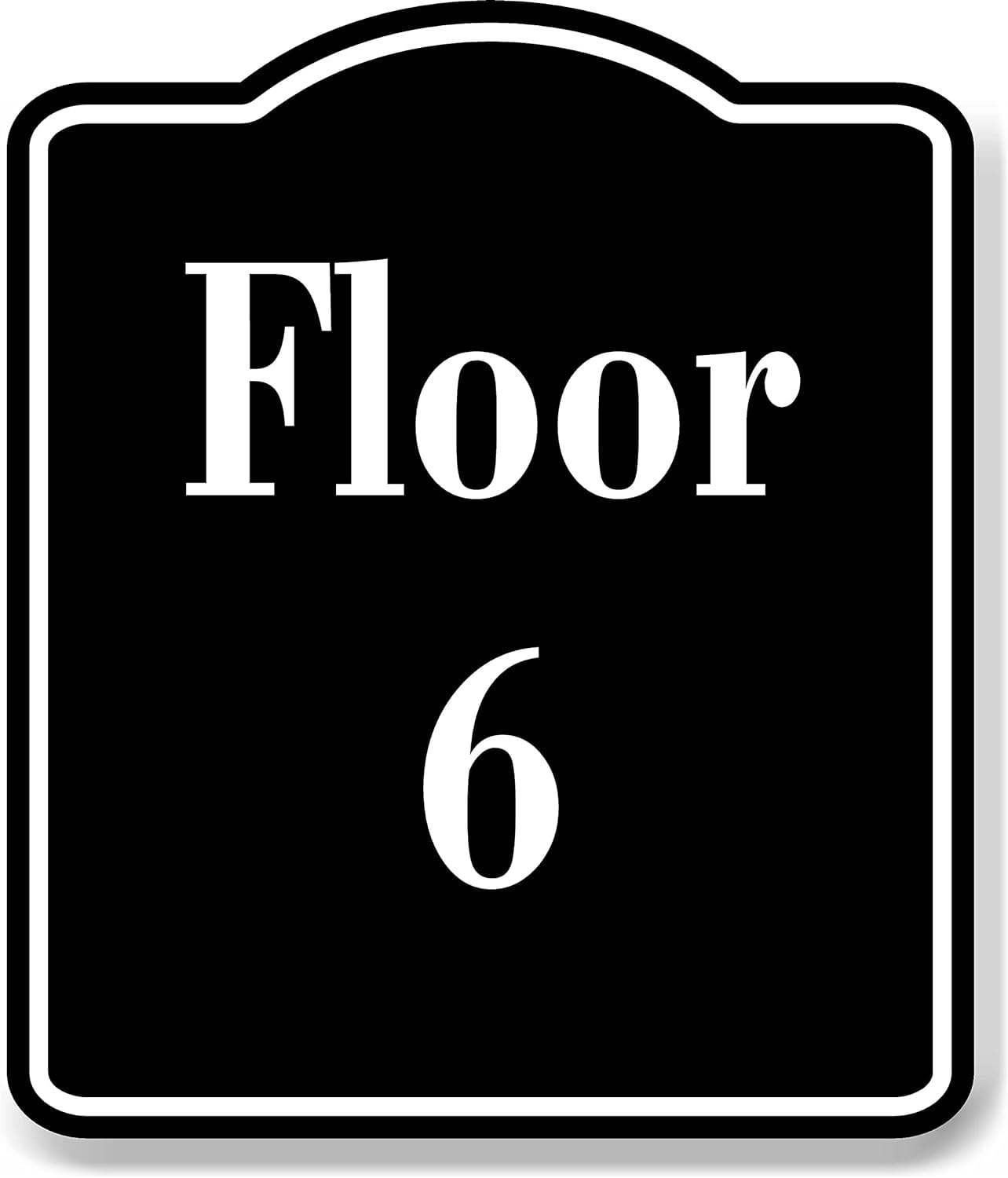 Floor 6 Building BLACK Aluminum Composite Sign, 20"24" - Walmart.com