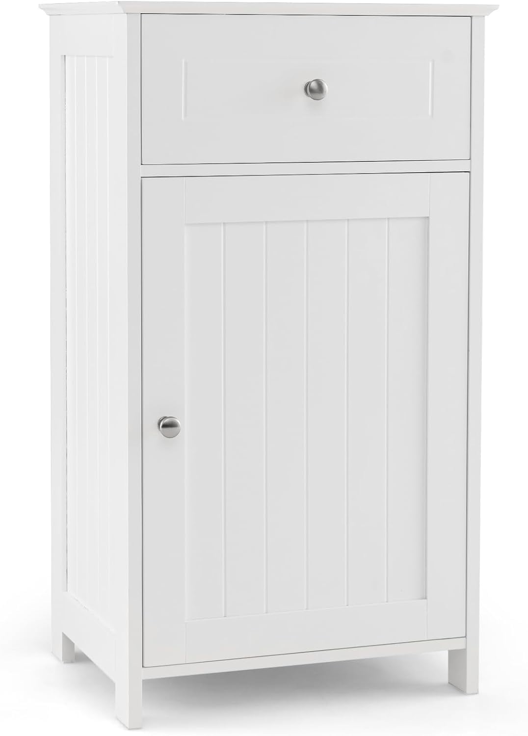 Floor Bathroom Storage Cabinet - Freestanding Cabinet with Drawer, Door, Adjustable Shelf, Anti ...