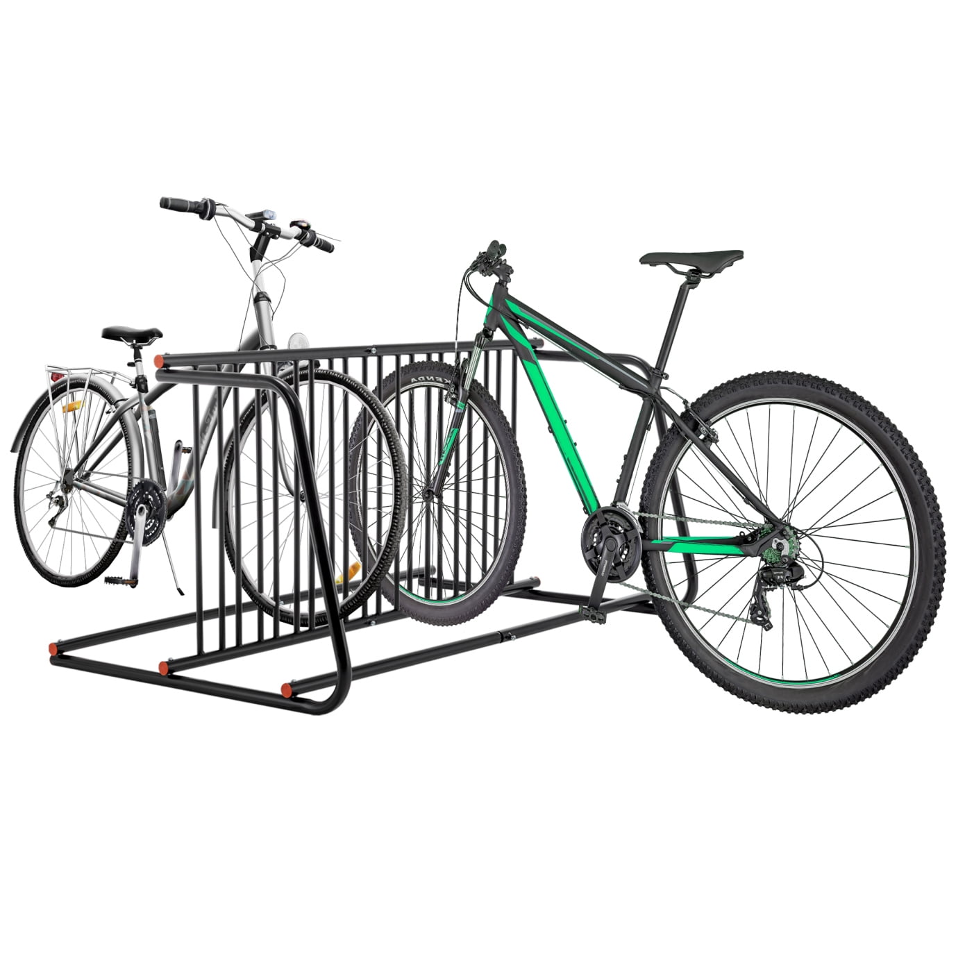 Floor Bike Rack for 10 Bikes - Double Sided Steel Grid Bike Stand ...