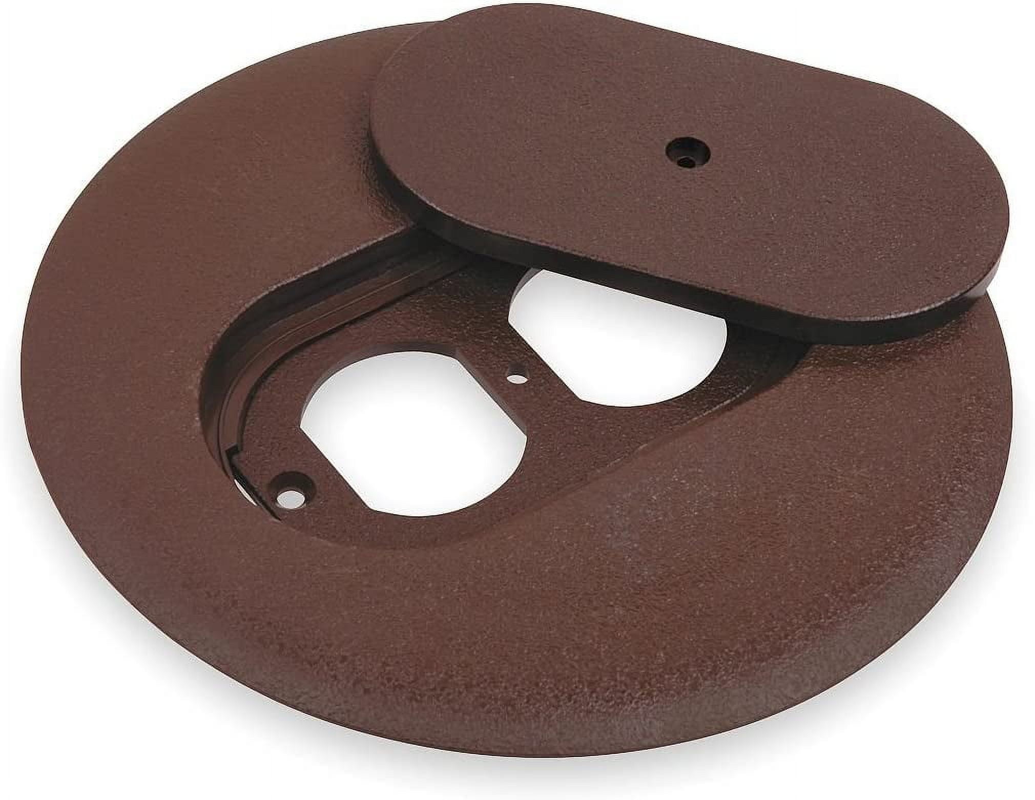 Floor Box Cover, Round, 6 in., Brown - Walmart.com