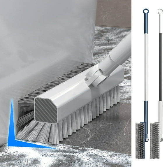 Floor Brush With Long Handle, Bathroom Tile Scrape And Brush, Stainless ...
